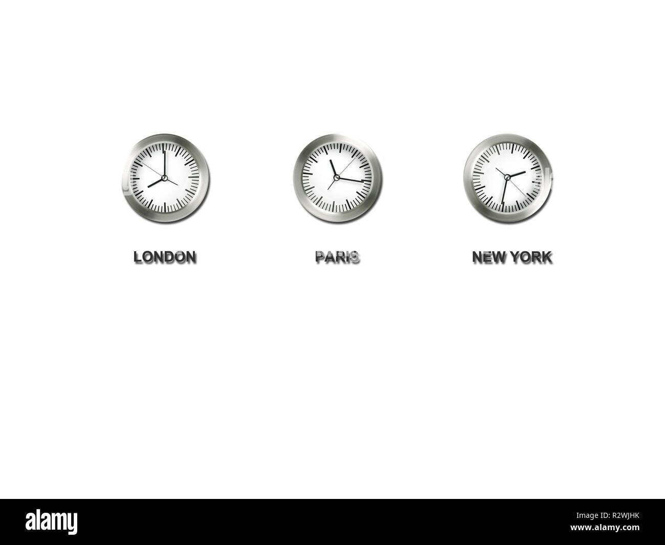 Clock international time zone london hi-res stock photography and ...
