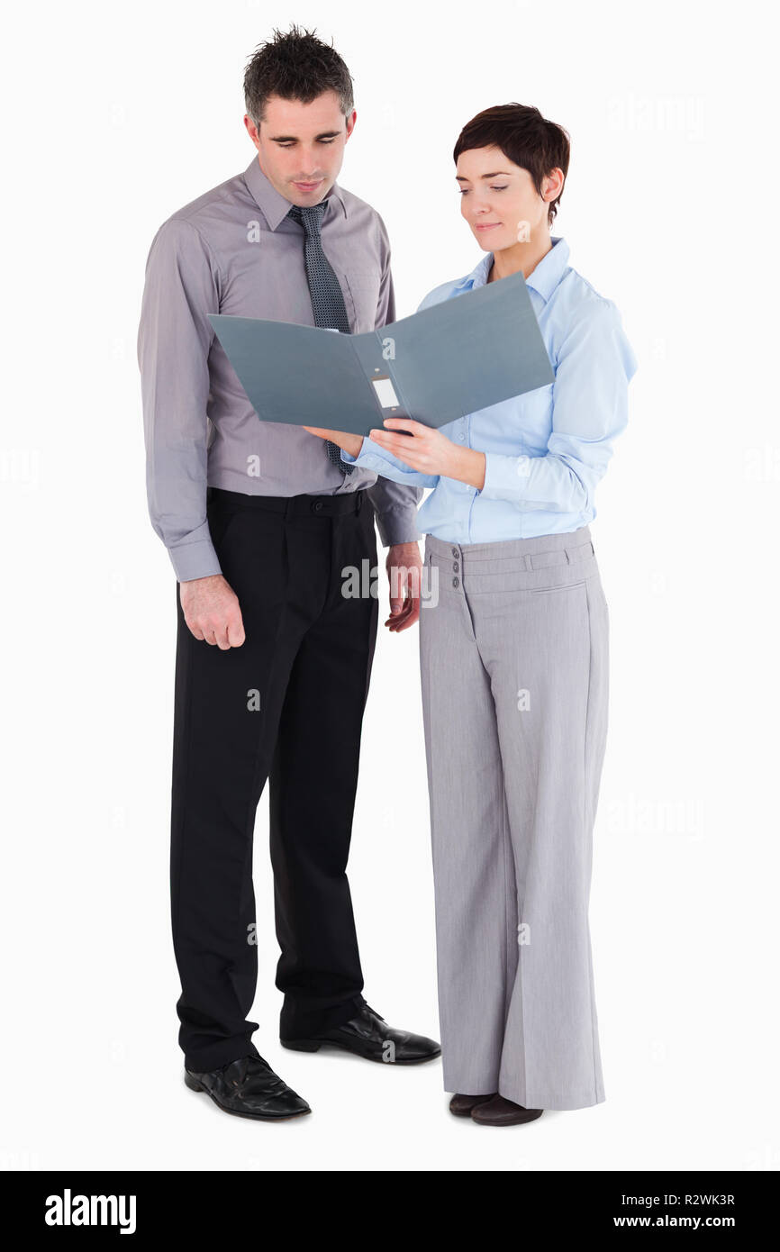 Two men reading paper Cut Out Stock Images & Pictures - Alamy