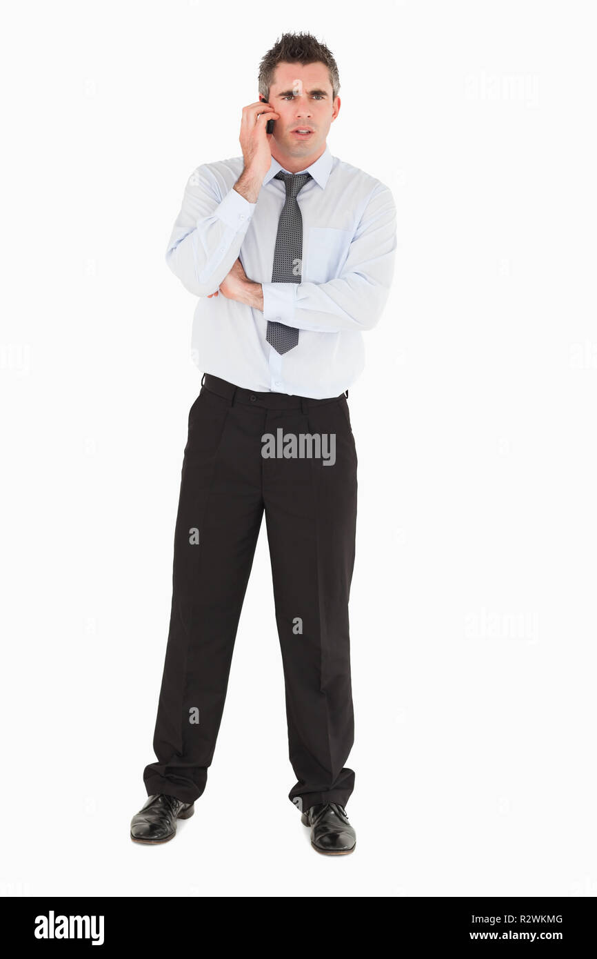 Angry boss talking employee Cut Out Stock Images & Pictures - Alamy