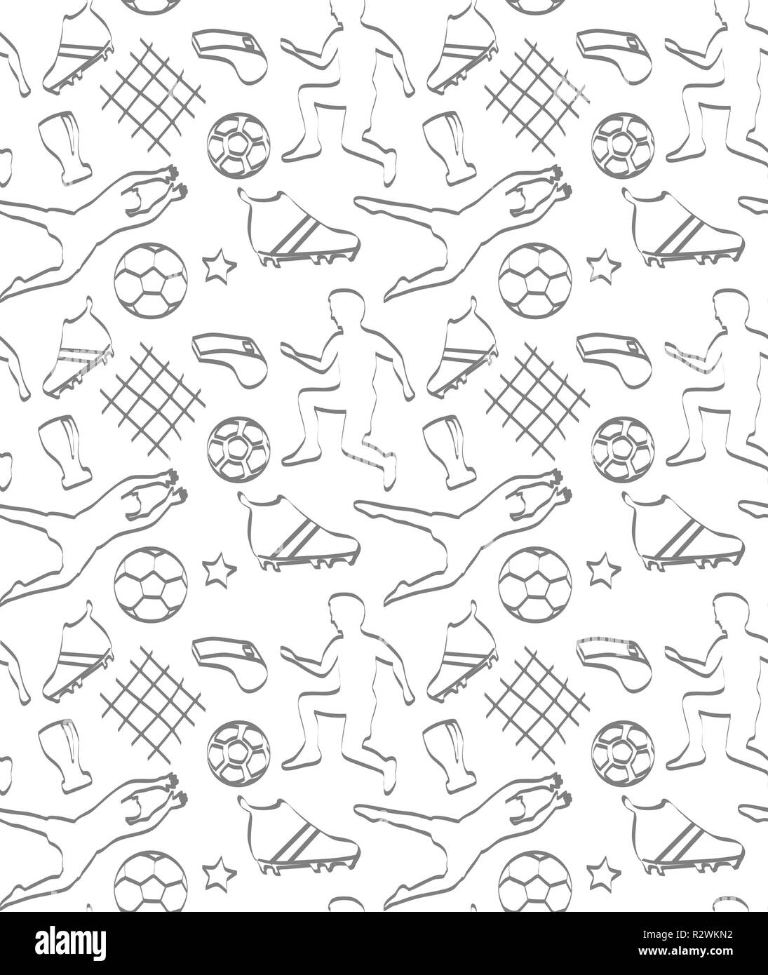 Football soccer players colored vector Black and White Stock Photos ...