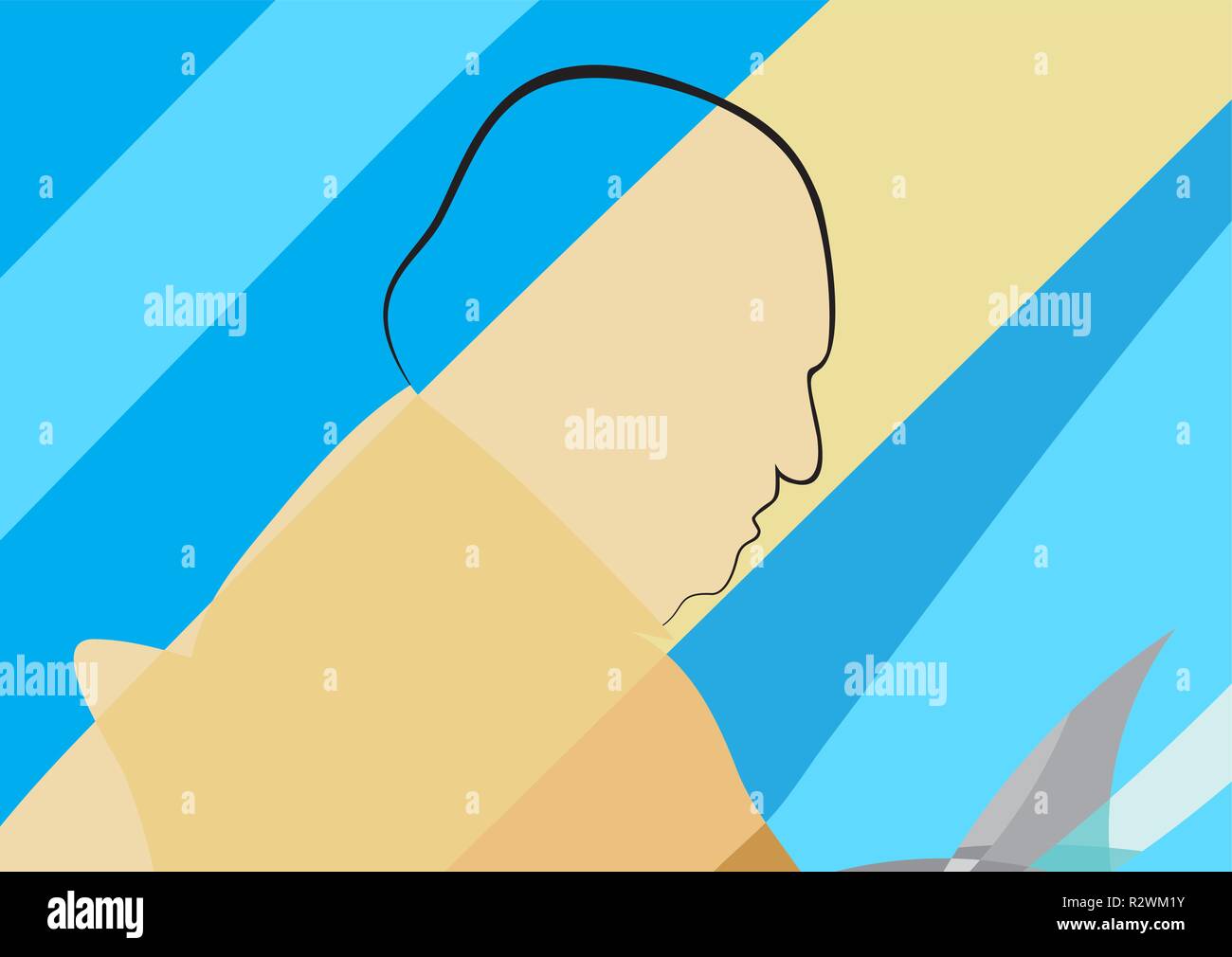 Reading older man Stock Vector Images - Alamy