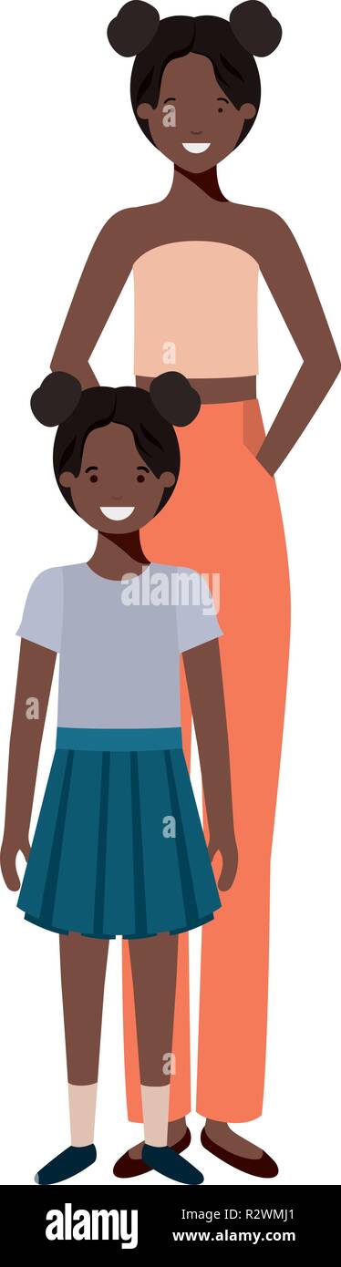 mother and daughter avatar character Stock Vector Image & Art - Alamy