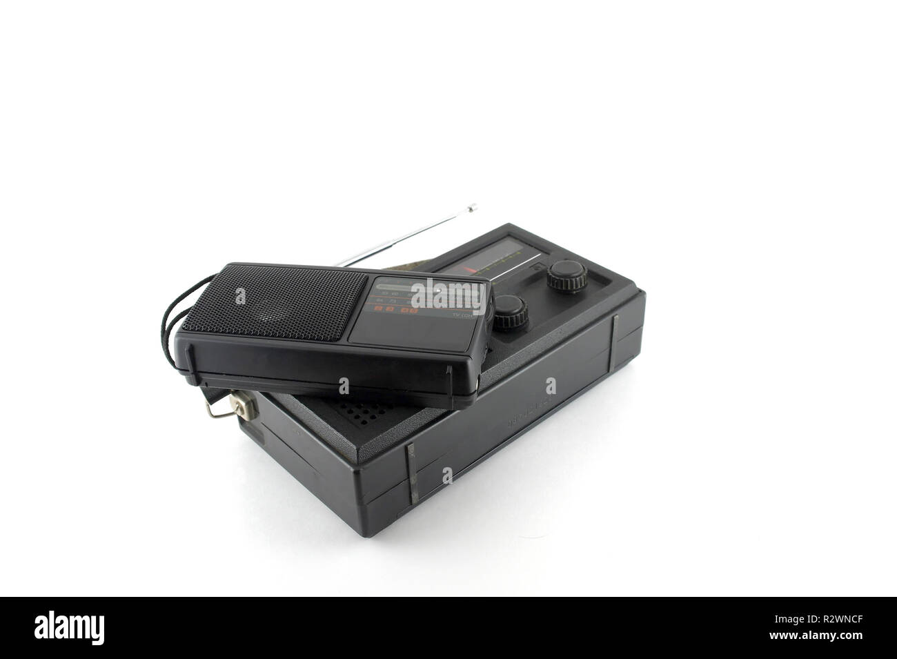 Old photo listening to the radio Cut Out Stock Images & Pictures - Alamy