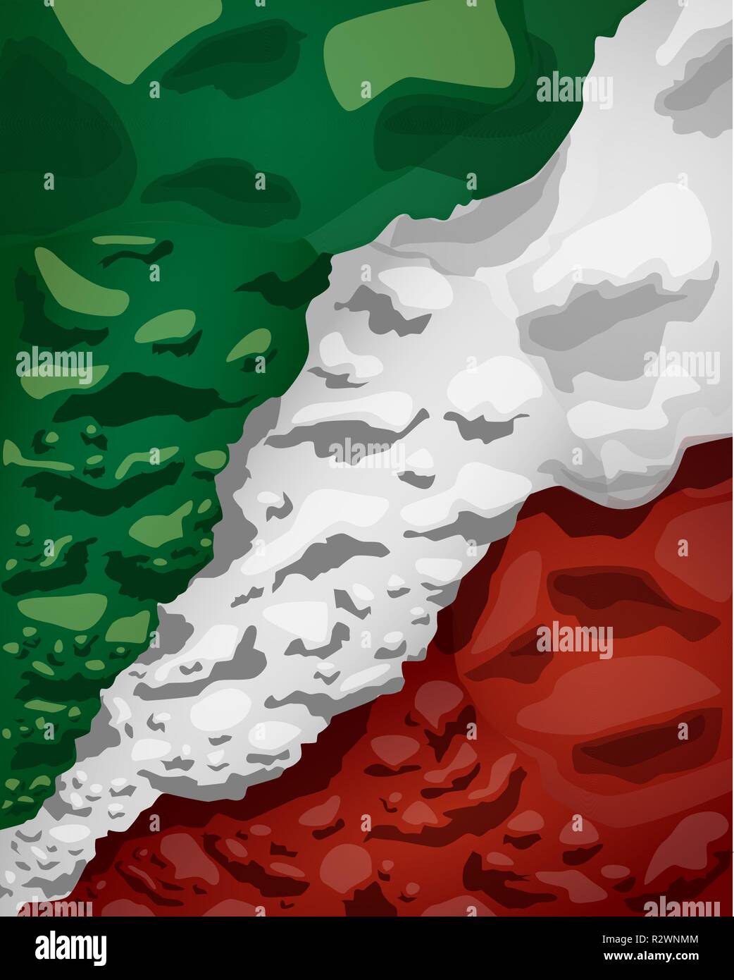 Mexican flag of clouds of smoke, vector illustration Stock Vector Image ...