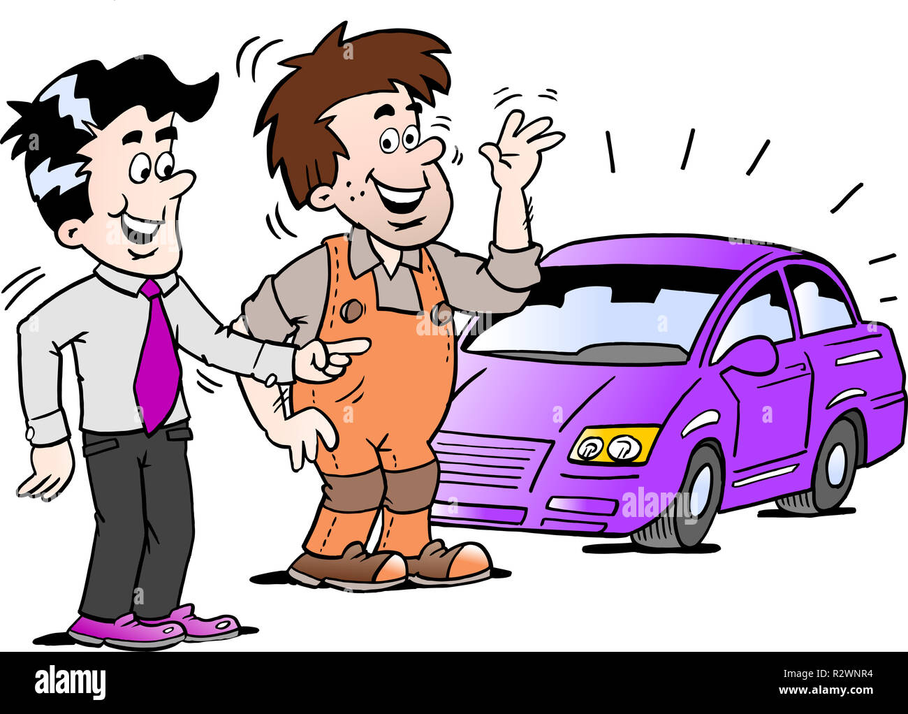 Cartoon Vector illustration of a young man there are happy for the new ...