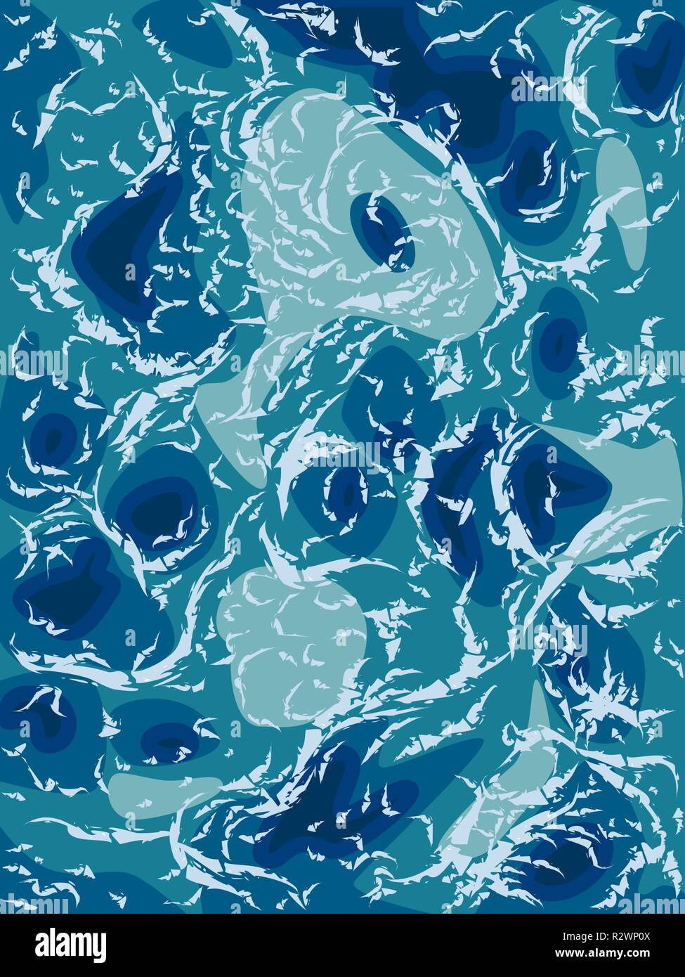 Deep green sea waves, vector illustration Stock Vector Image & Art - Alamy