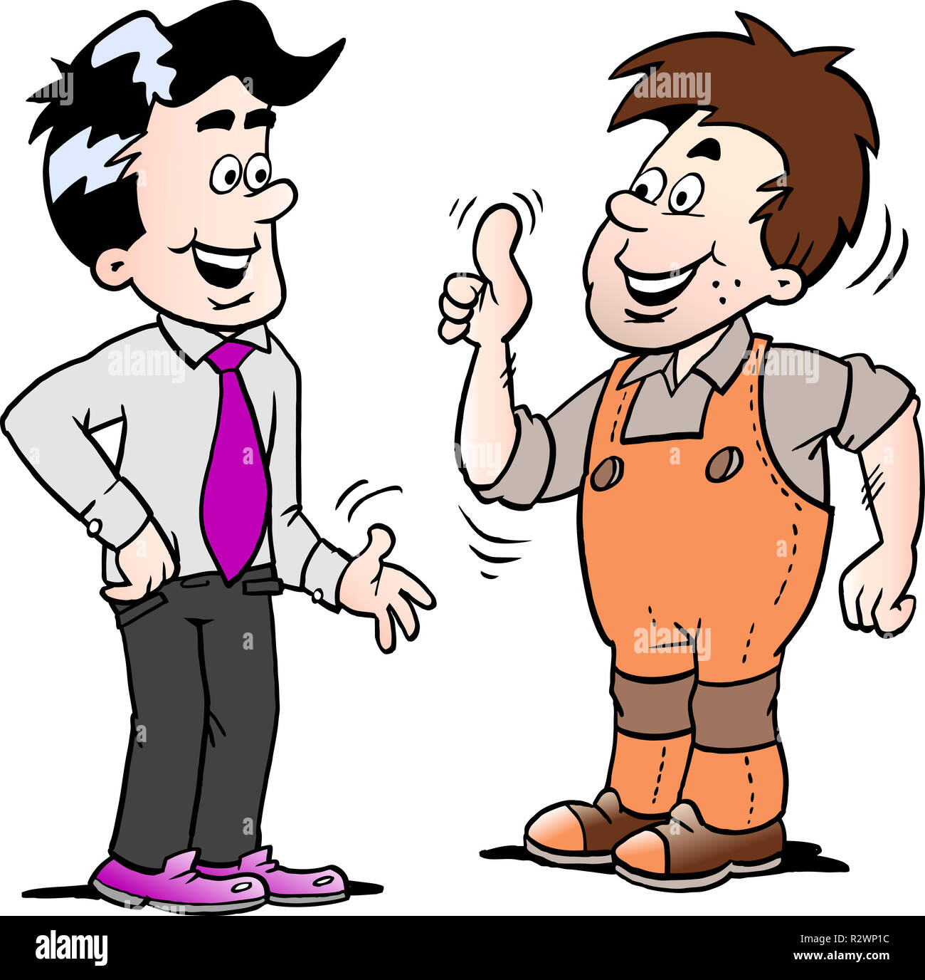 Cartoon Vector illustration of two men there has agreed a deal Stock ...