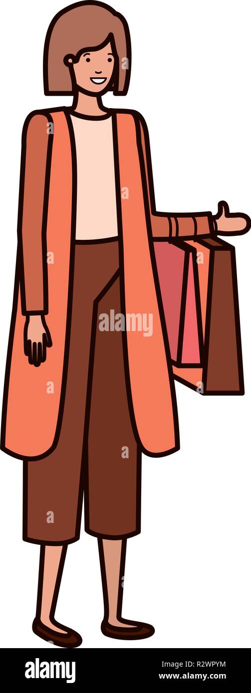 young woman of shopping avatar character Stock Vector Image & Art - Alamy
