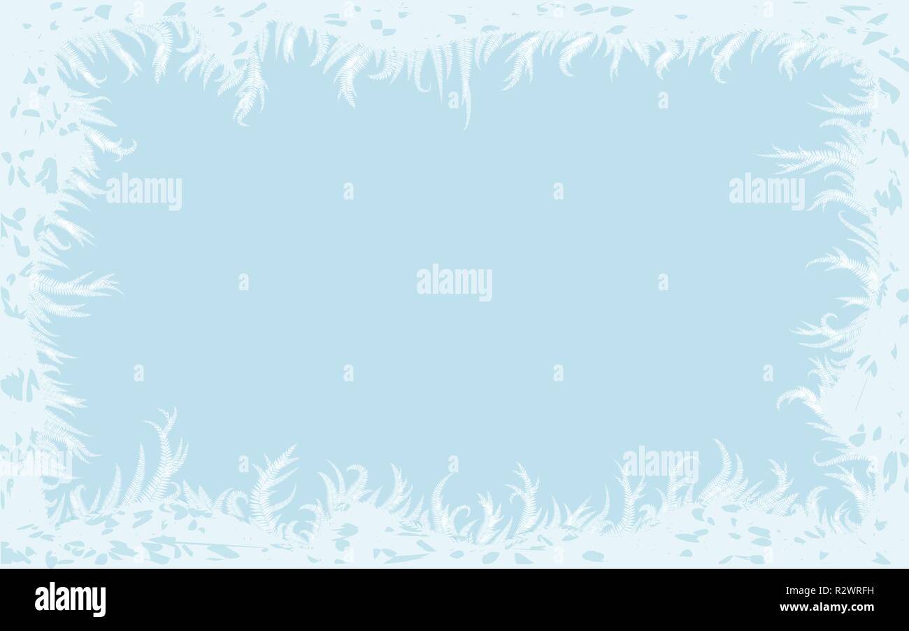 Winter frame with frosted glass, vector illustration Stock Vector Image ...