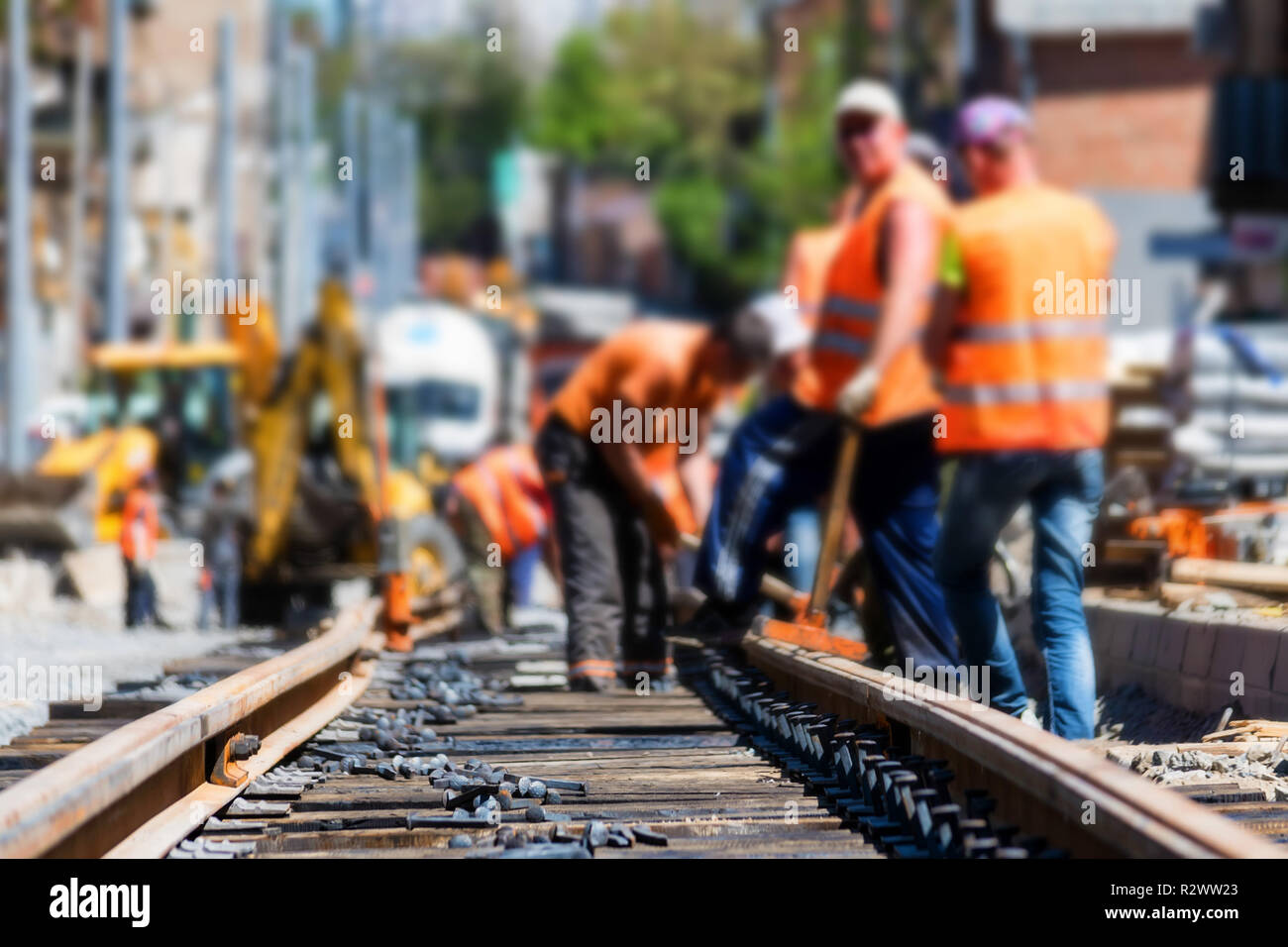 Railway track repair welding hi-res stock photography and images - Alamy