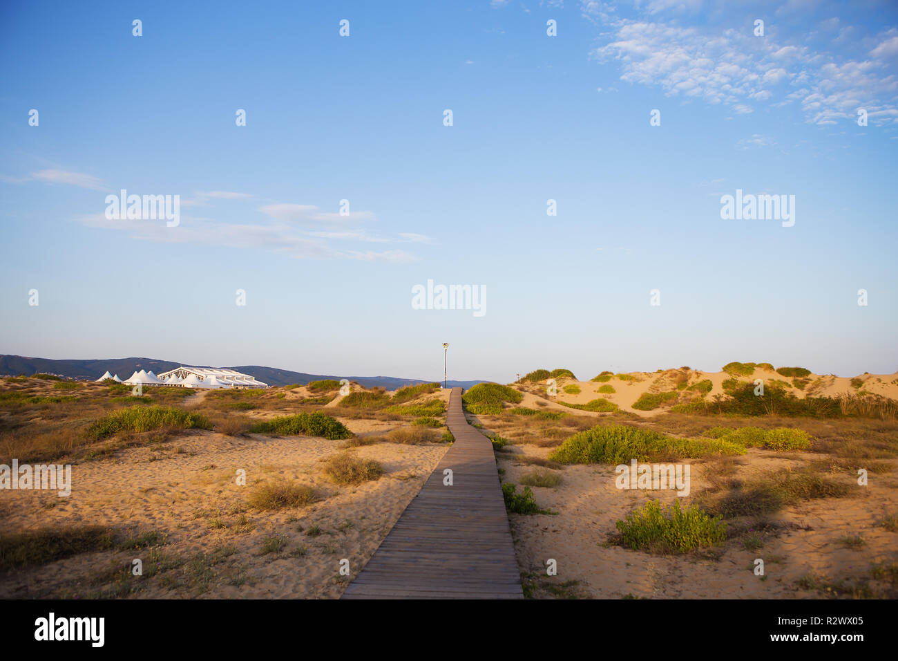 beautiful wooden path to the beach to the sea Stock Photo - Alamy