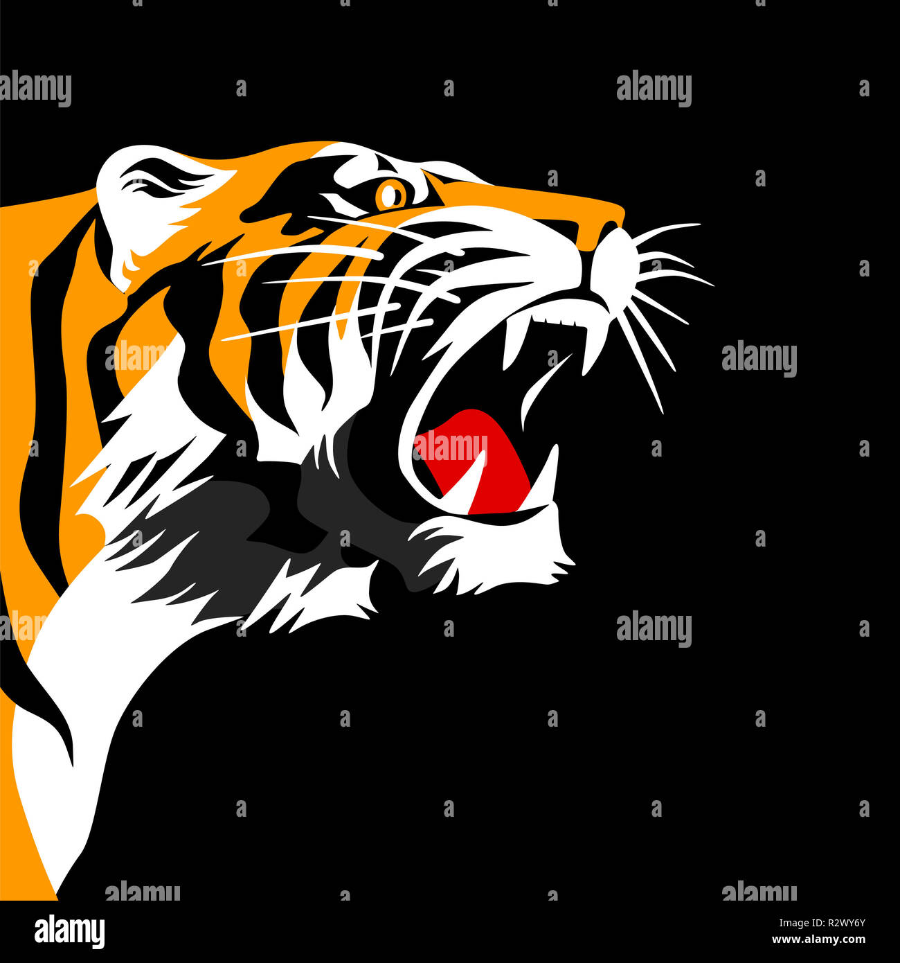 Tiger head sticker hi-res stock photography and images - Alamy