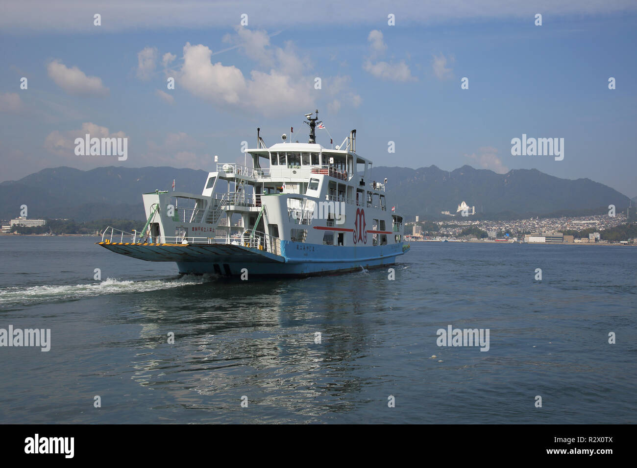 the ferry to miyajima island near hiroshima japan Stock Photo - Alamy