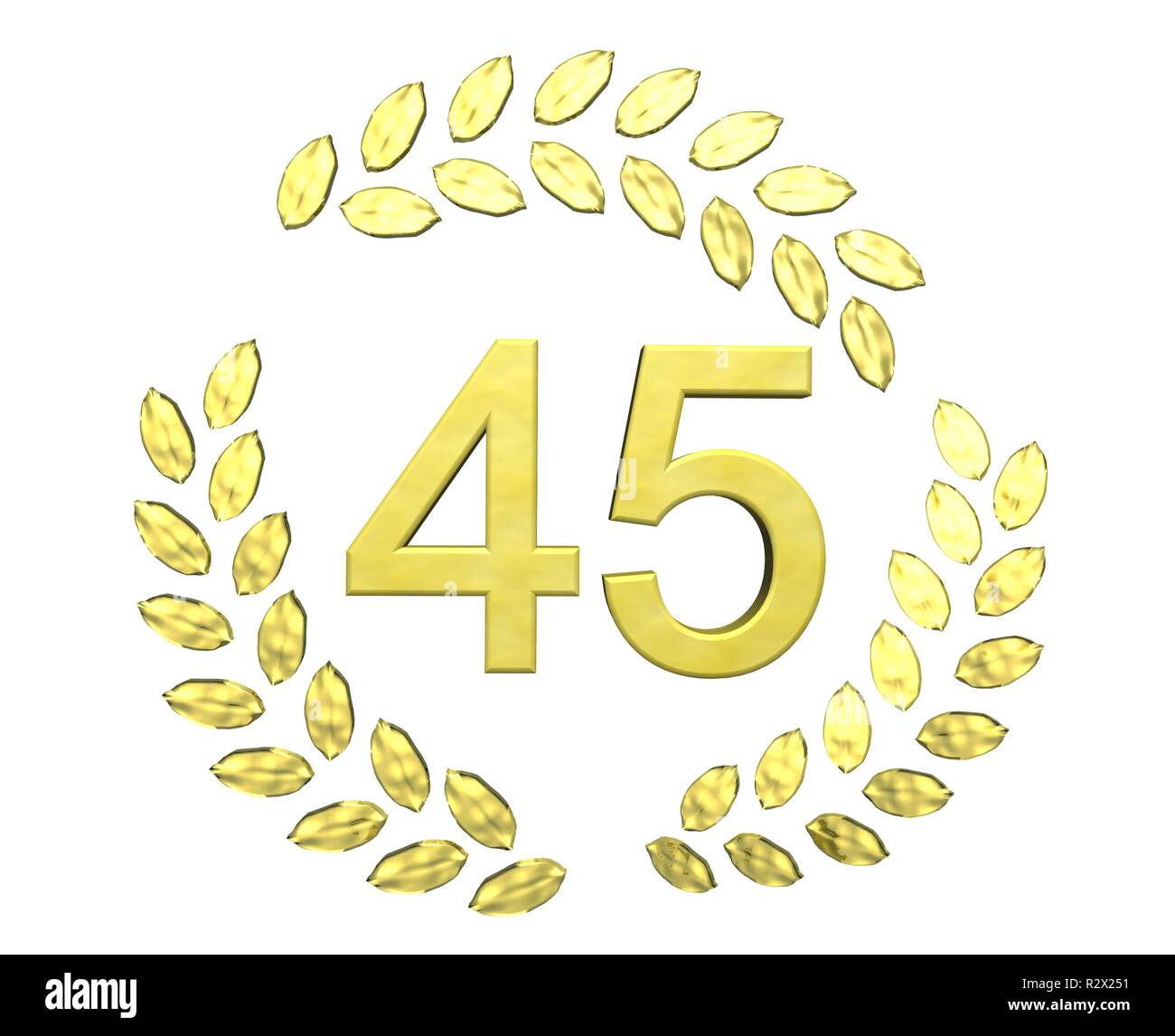 number in the laurel wreath Stock Photo - Alamy