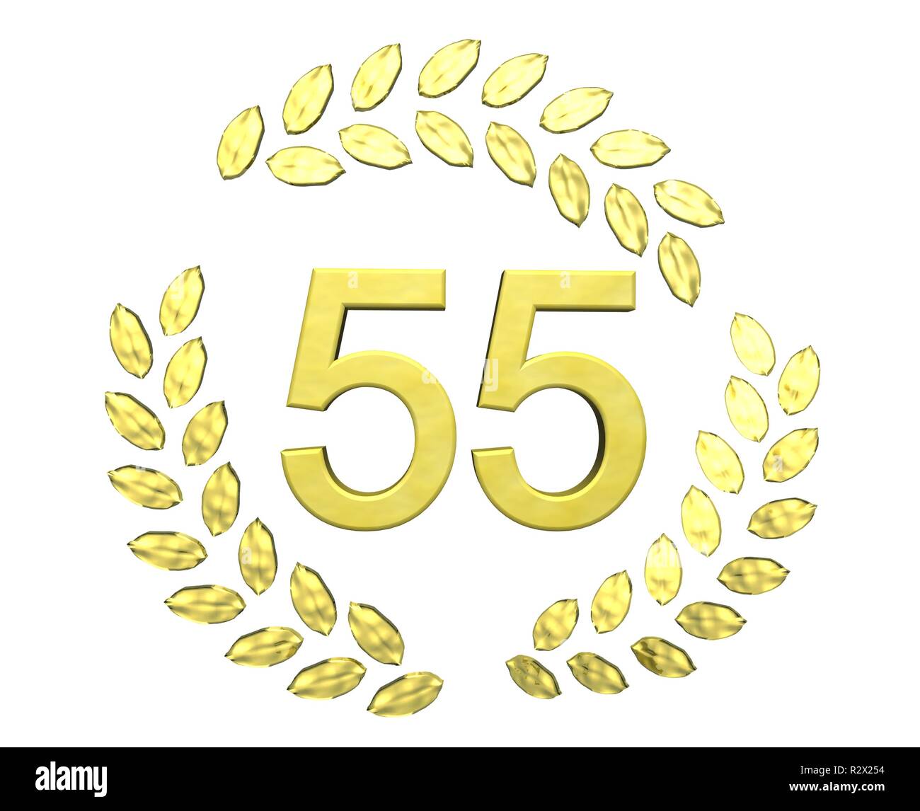 3d Number 55 Gold High Resolution Stock Photography and Images - Alamy