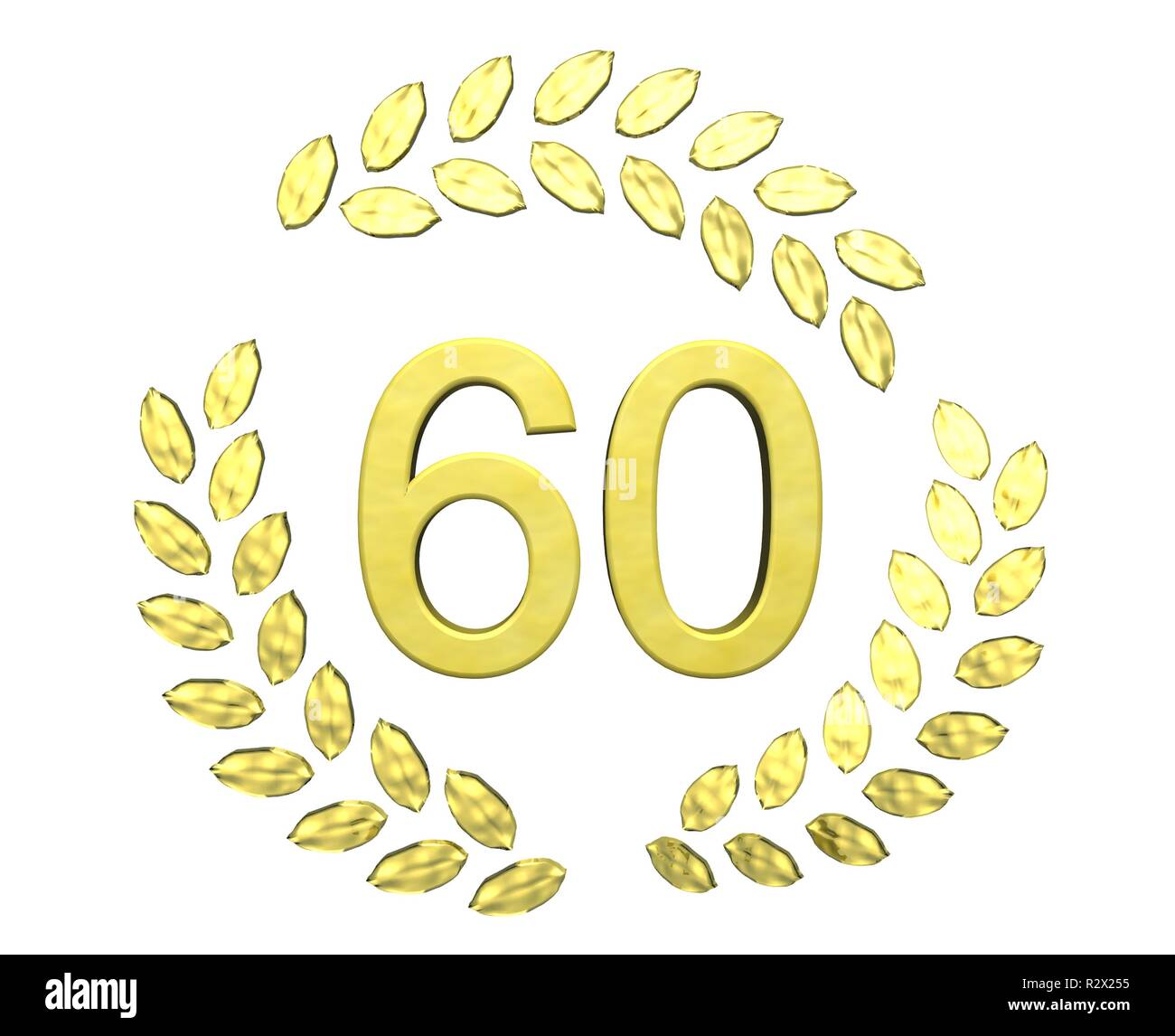 Golden number 60 Cut Out Stock Images & Pictures - Alamy