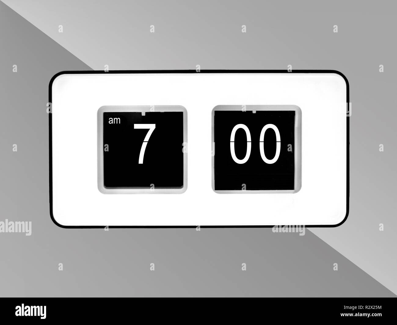 Retro red flip clock Black and White Stock Photos & Images - Alamy