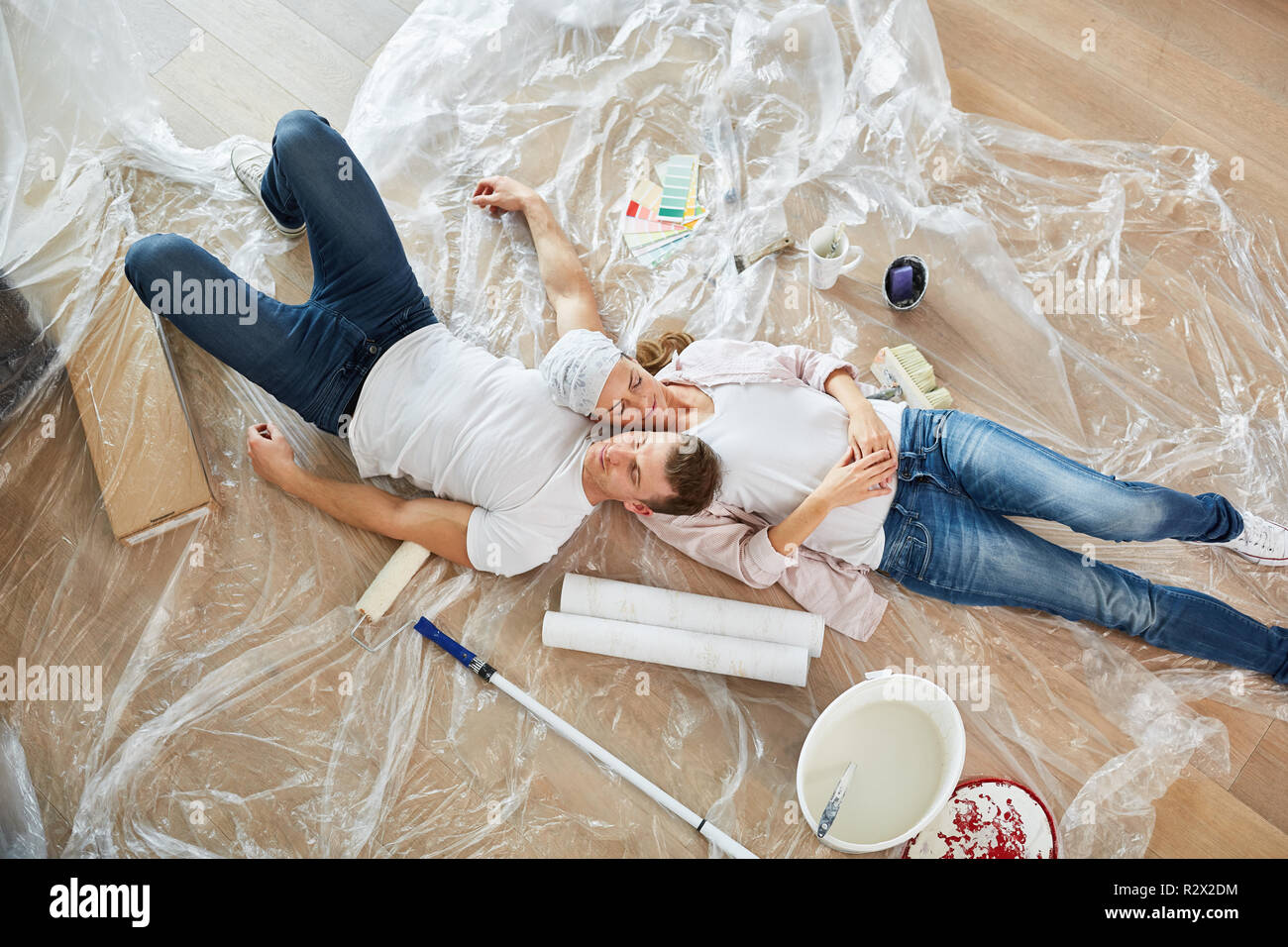 Exhausted couple not bed hi-res stock photography and images - Alamy