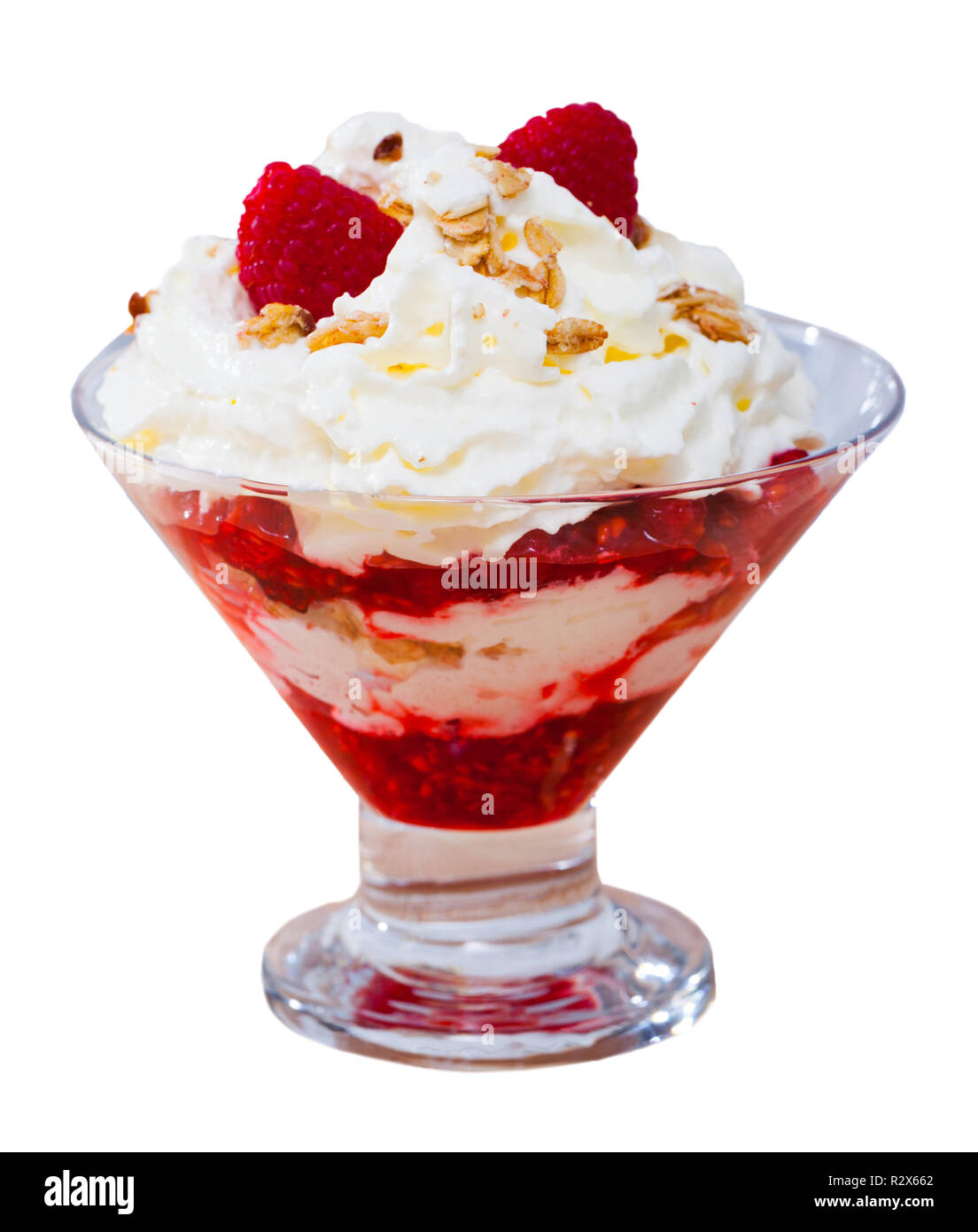 Cranachan, traditional Scottish dessert with whipped cream, whisky ...