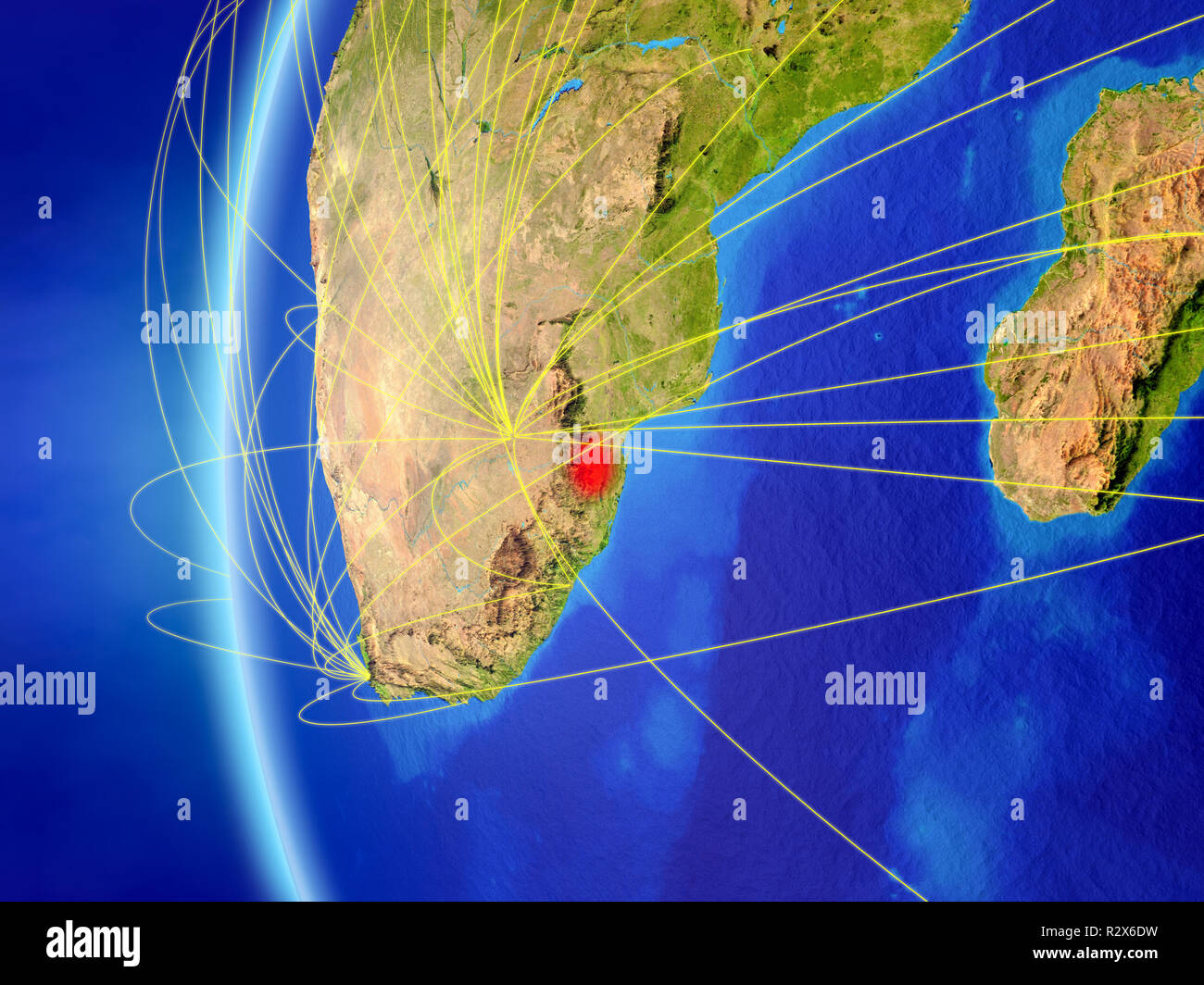 3d eswatini map hi-res stock photography and images - Alamy