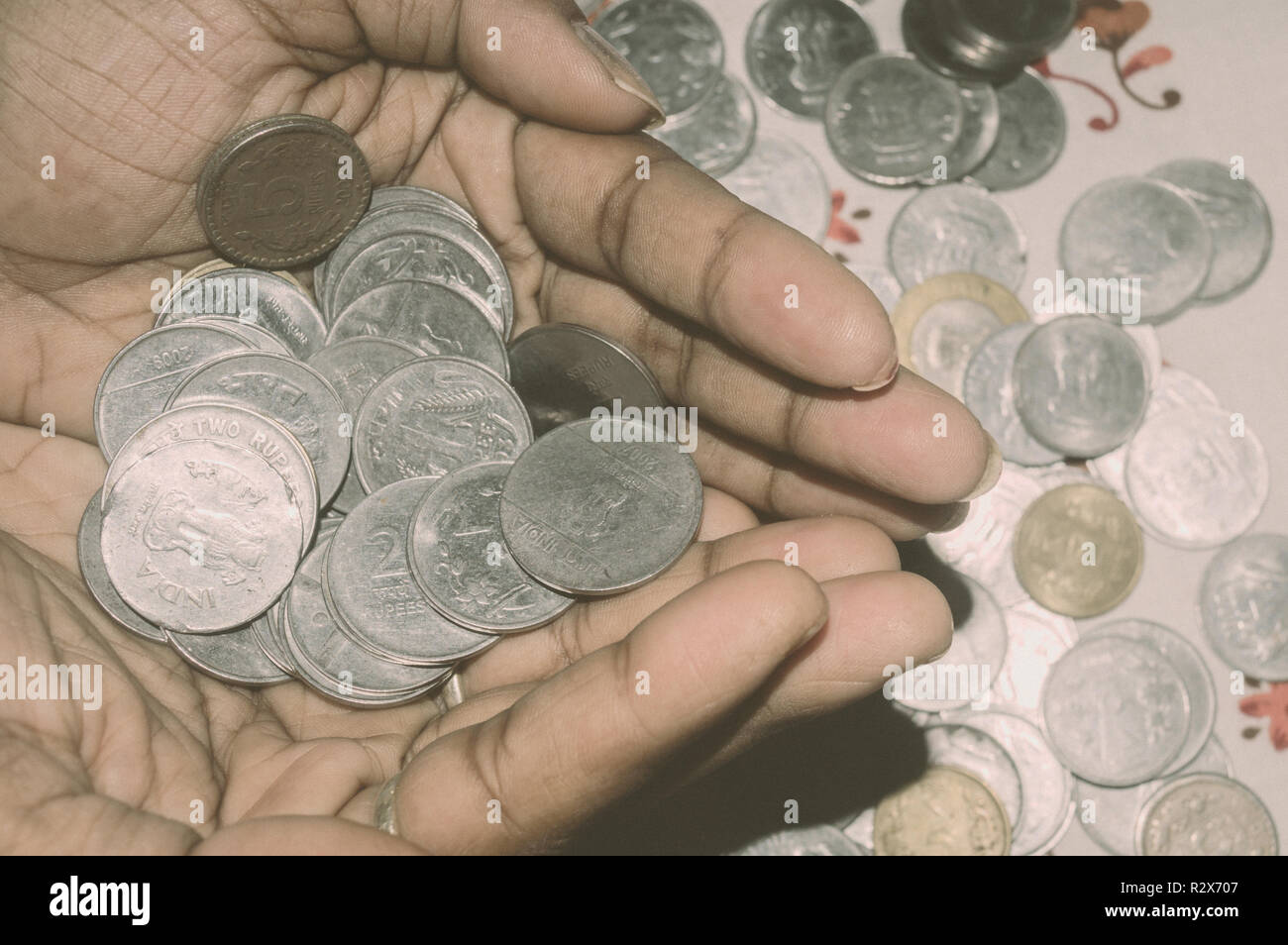 Indian Rupee Banknotes Hand High Resolution Stock Photography and ...