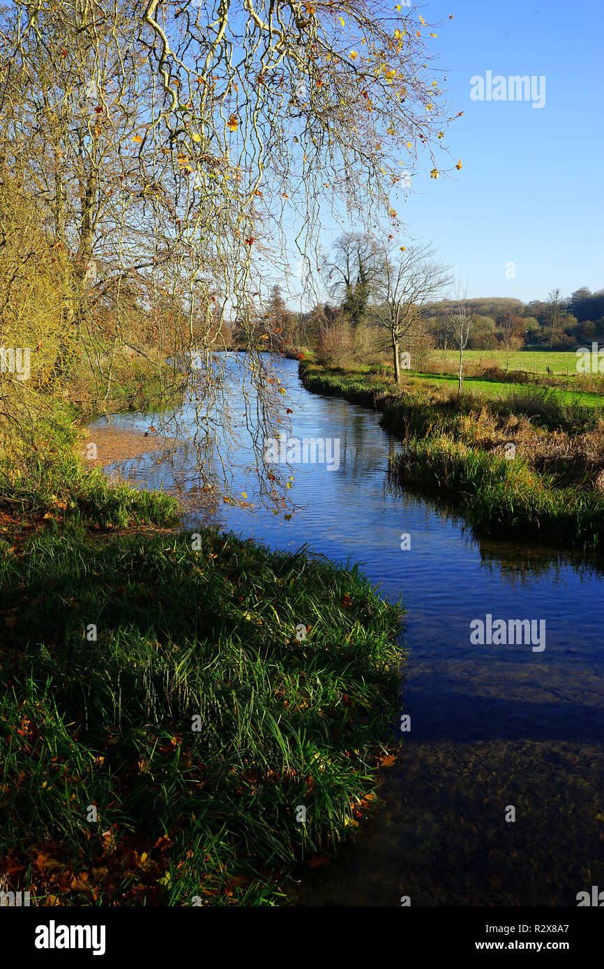 A view of the River Chess near Latimer Stock Photo - Alamy