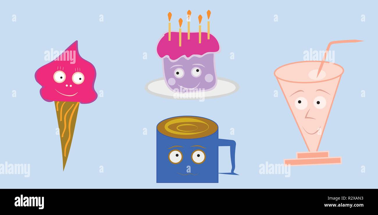 Funny dessert Stock Vector Images - Alamy