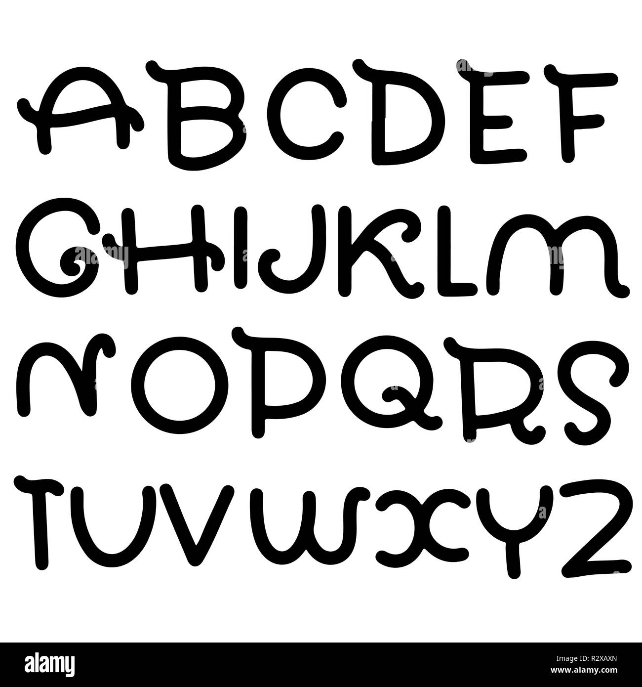 Simple alphabet. Modern font. Vector illustration Stock Vector Image ...