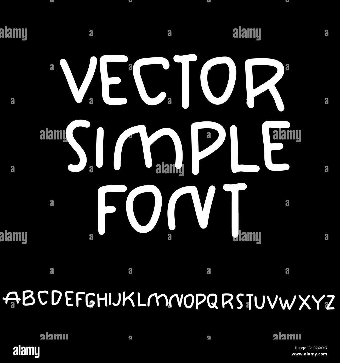 Simple alphabet. Modern font. Vector illustration Stock Vector Image ...