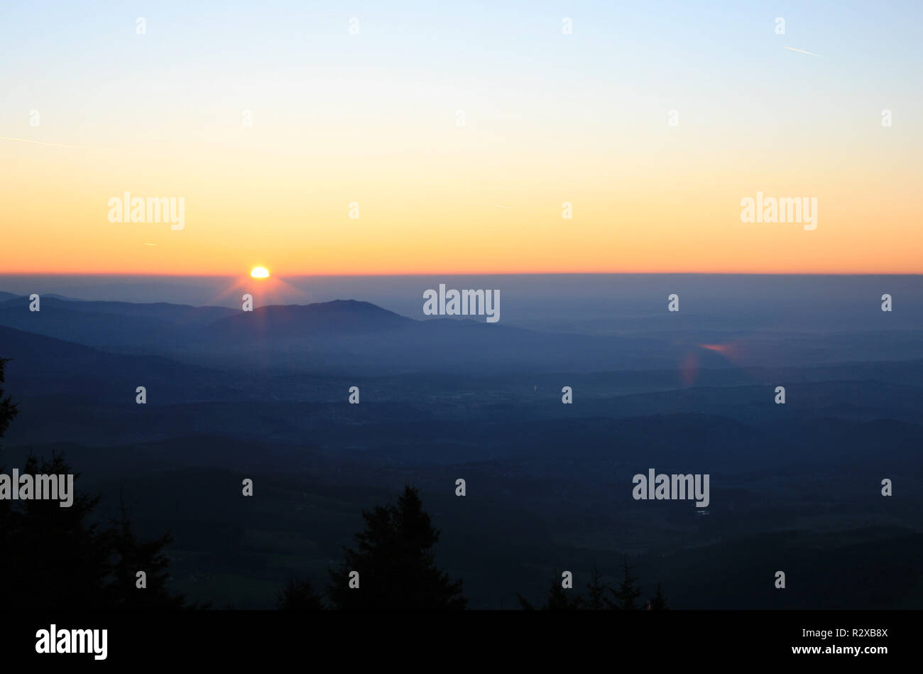 morning hours in the alps Stock Photo - Alamy