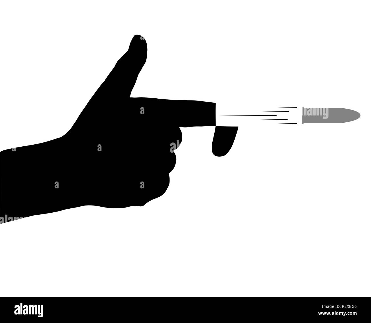 shot with hand Stock Photo - Alamy