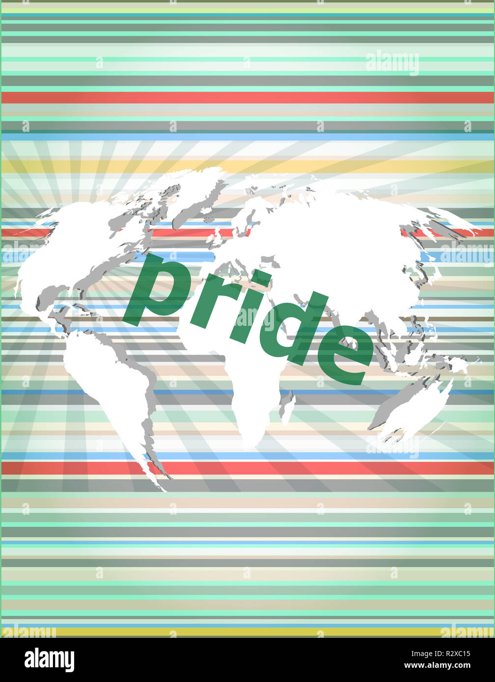 The word pride on business digital screen. concept of citation, info ...