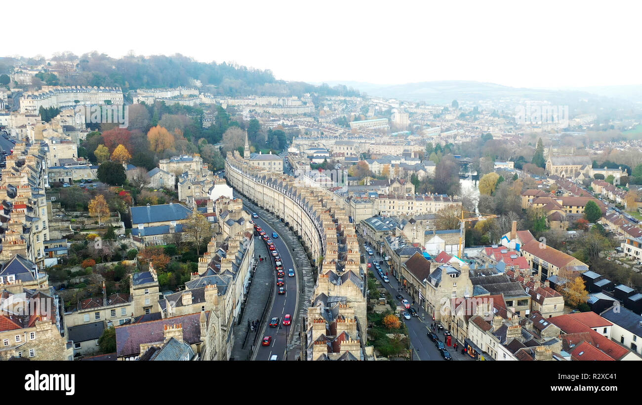 Aerial cityscape view of Bath, Somerset, United Kingdom Stock Photo - Alamy