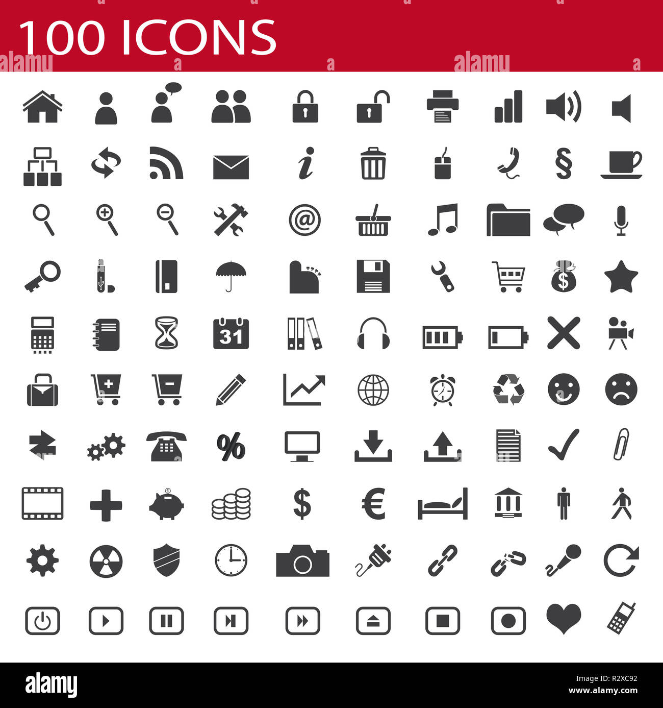 100 arrow sign icon hi-res stock photography and images - Alamy