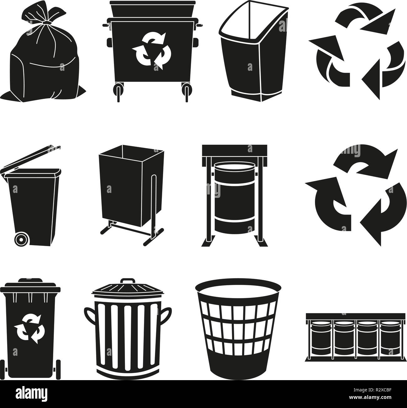 Public park rubbish bin Stock Vector Images - Alamy