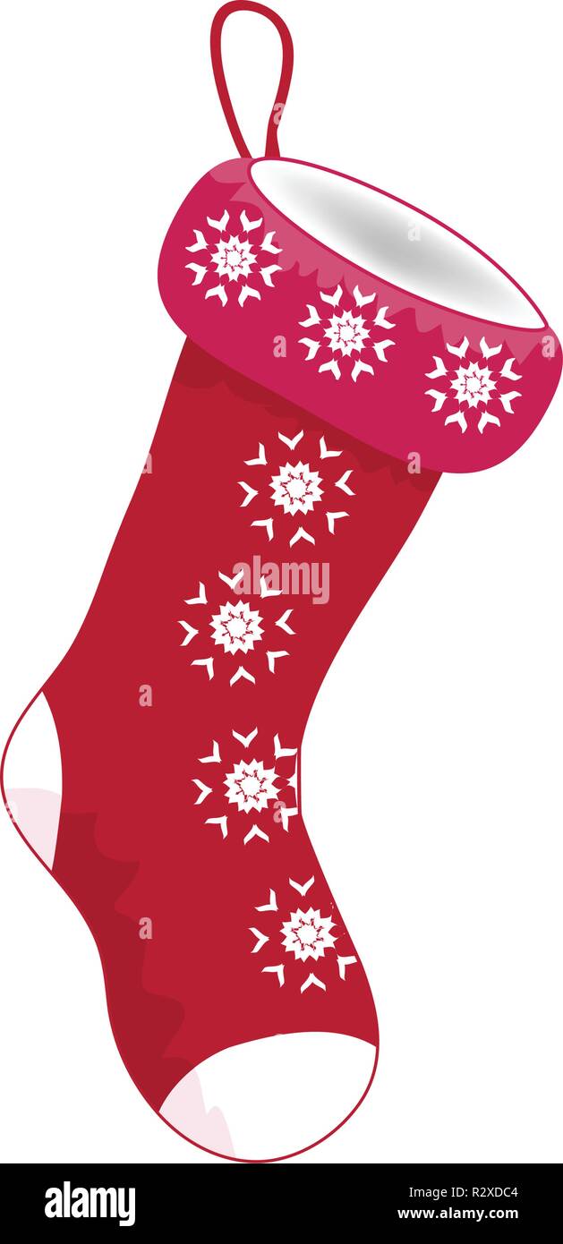 Empty Christmas Sock Icon Symbol Design. Vector Christmas illustration ...