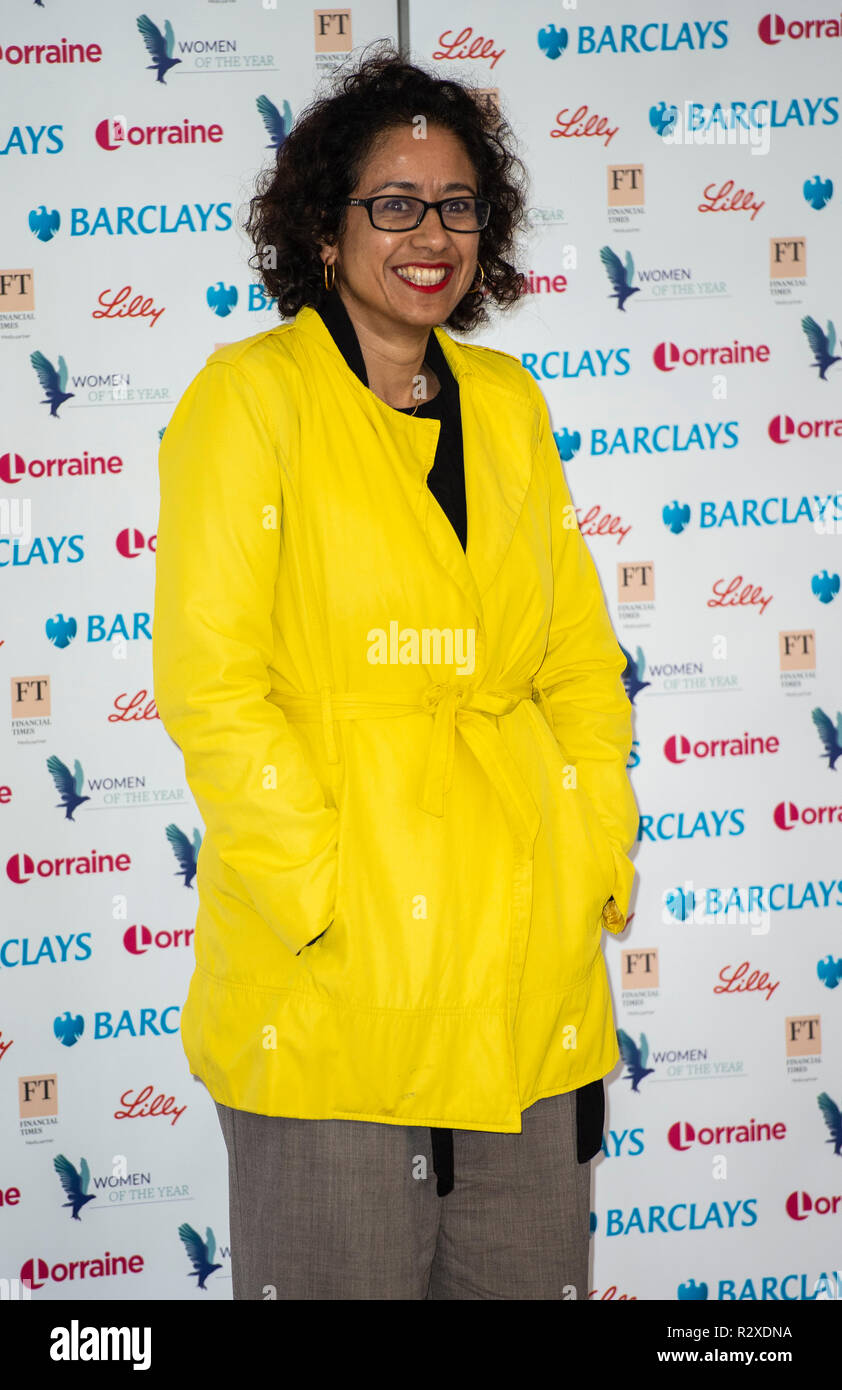 LONDON - ENGLAND: 15 OCT. Samira Ahmed attends the Women of the Year ...