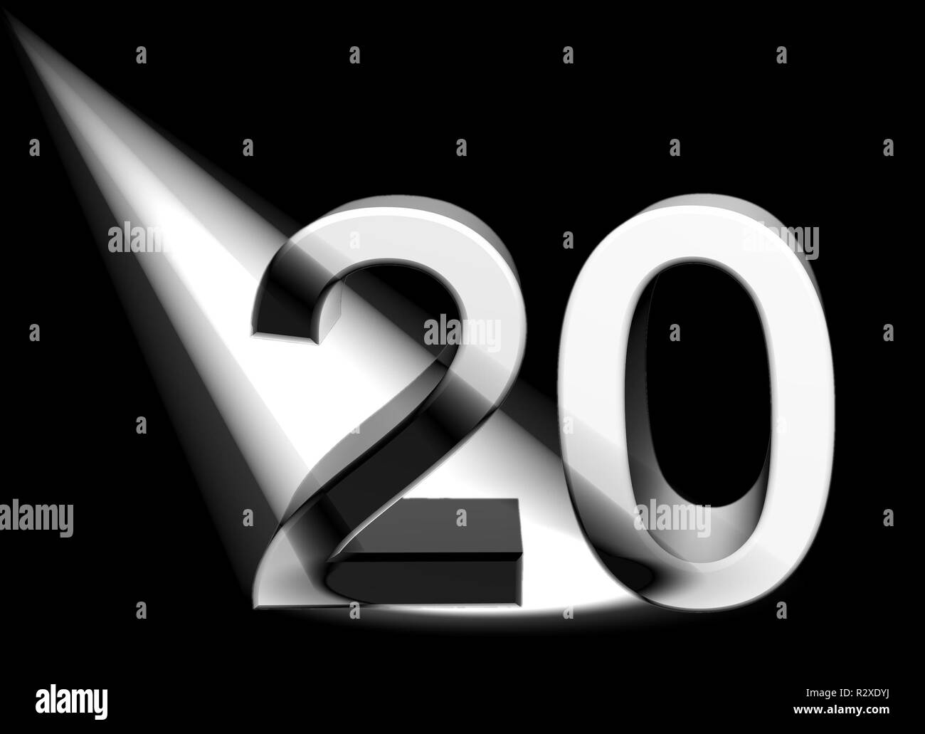 3d number 20 Black and White Stock Photos & Images - Alamy