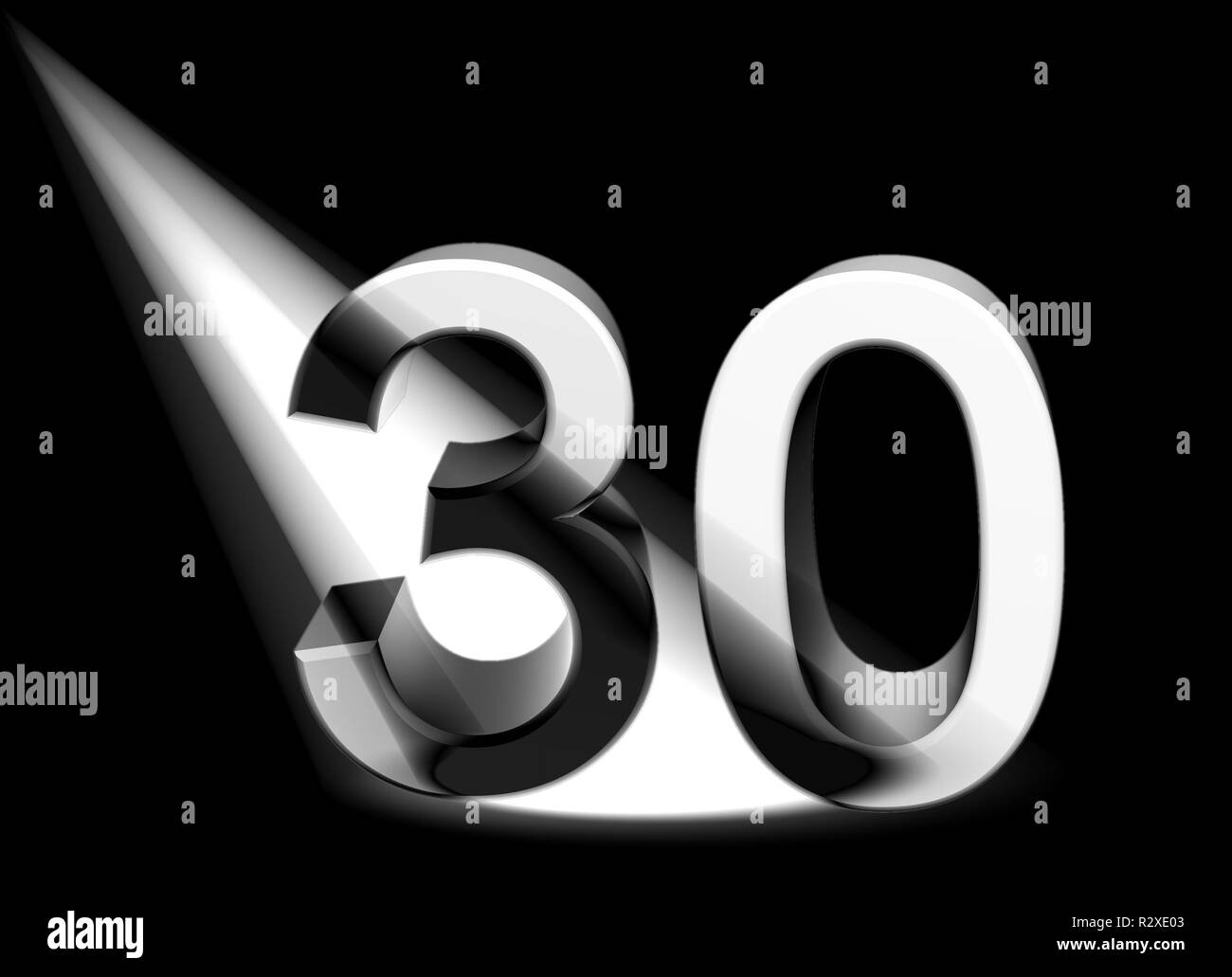 Number 30 shines hi-res stock photography and images - Alamy