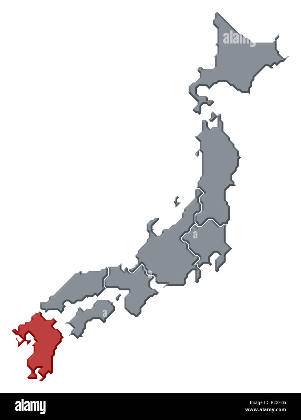 General map of japan hi-res stock photography and images - Alamy