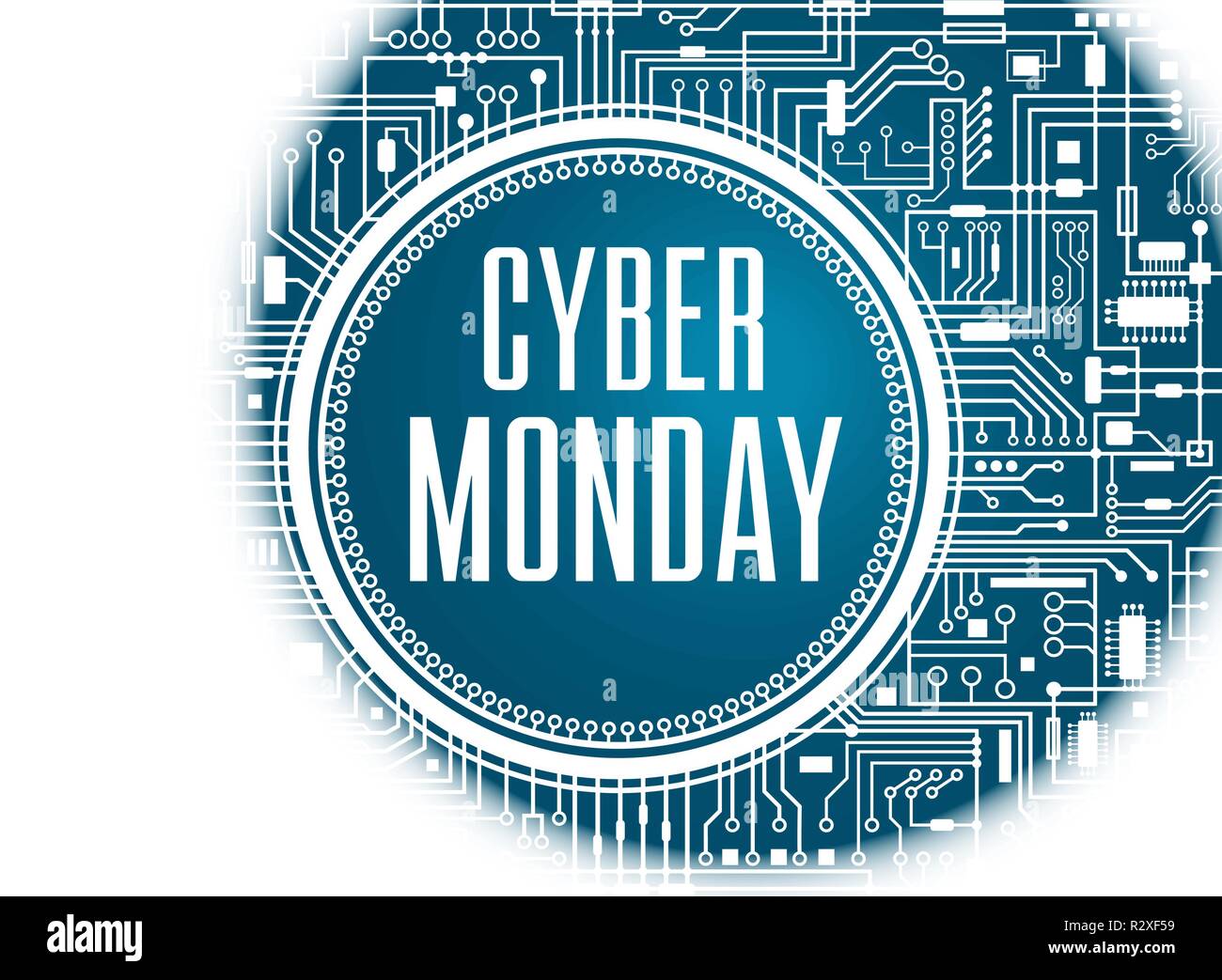 Cyber monday text blue Stock Vector Images - Alamy