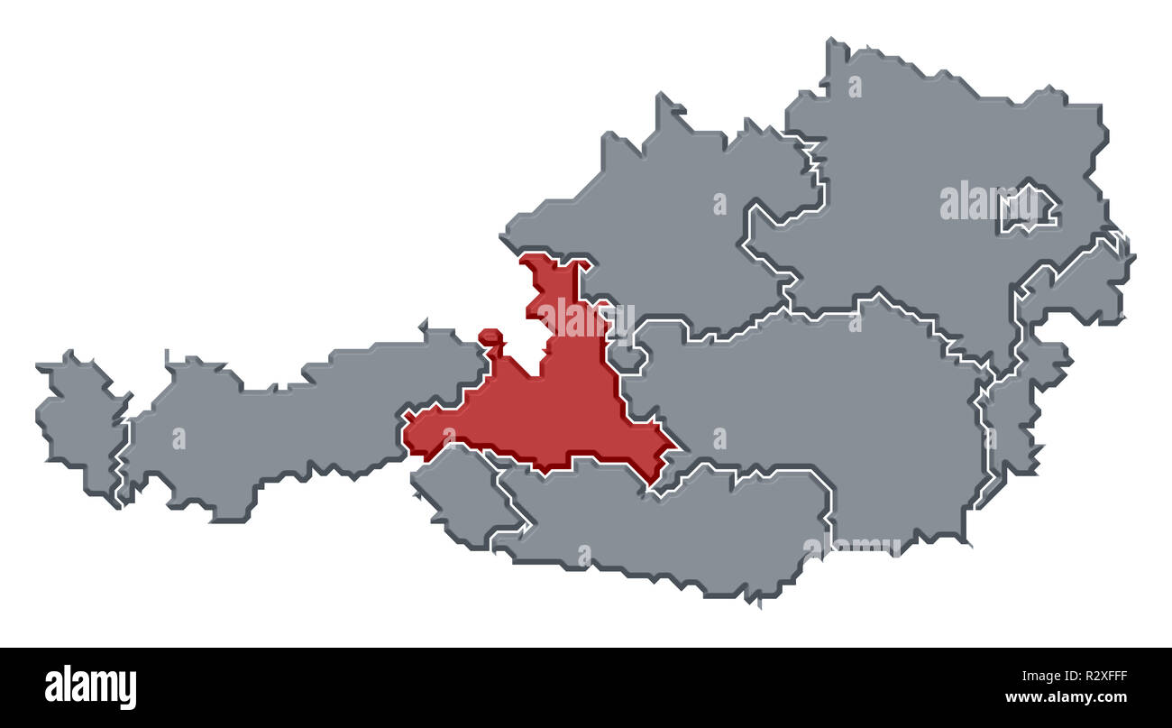 Austria plain country map hi-res stock photography and images - Alamy