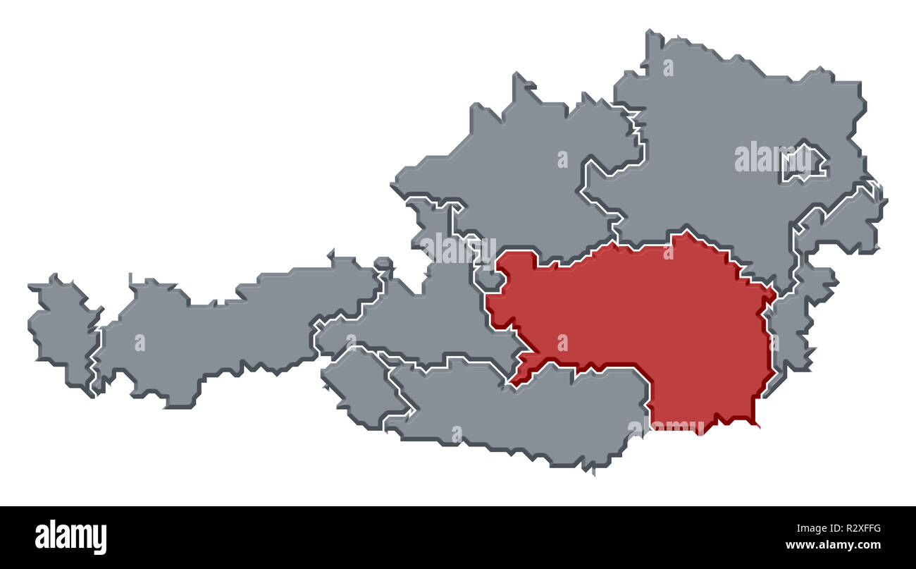 Styria austria map Cut Out Stock Images & Pictures - Alamy