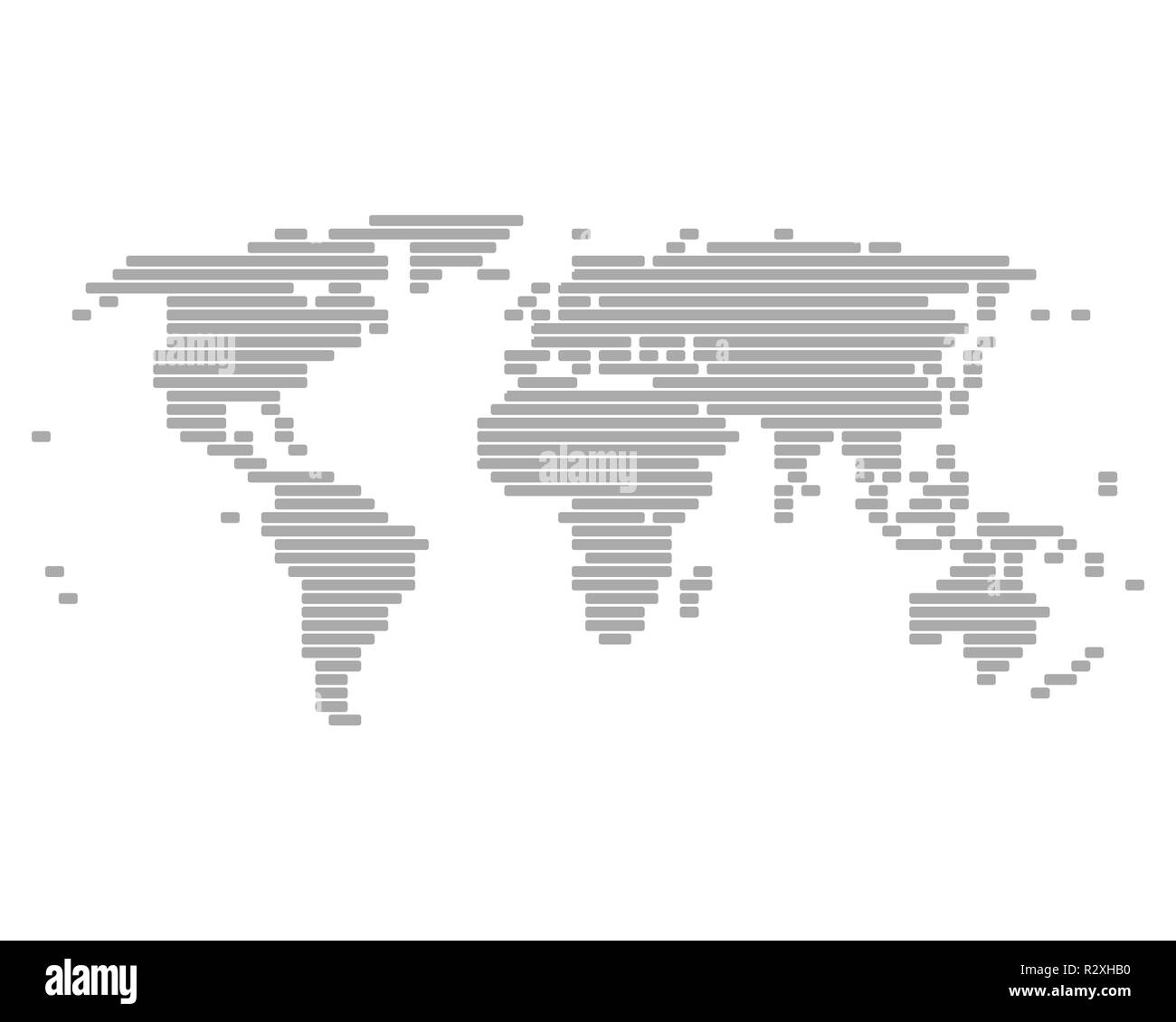 Stripes world map Black and White Stock Photos & Images - Alamy