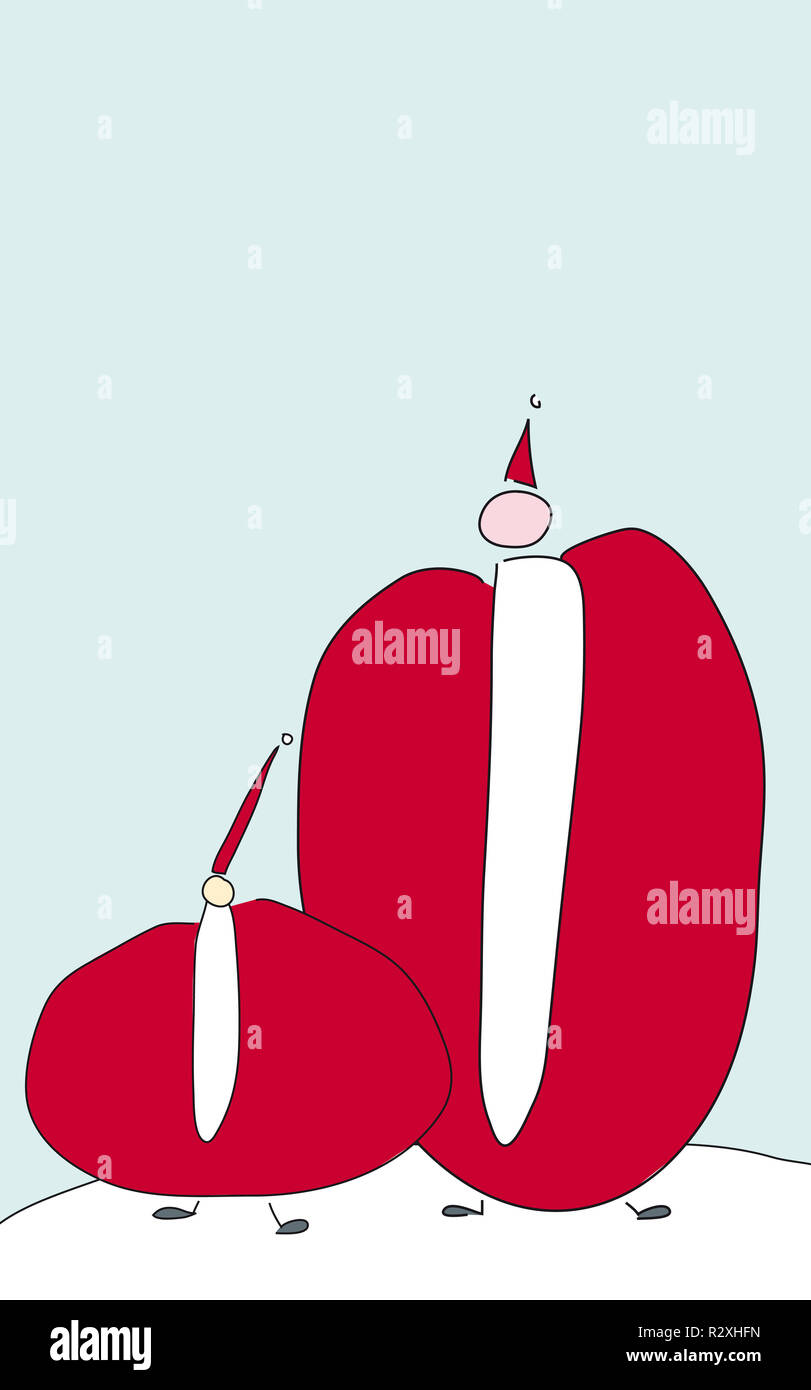 Two santas hi-res stock photography and images - Alamy