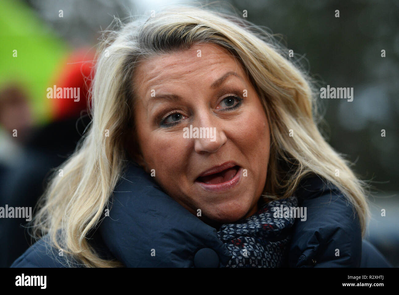 Lord Major of Westminster Councillor Lindsey Hall speaks to the media ...