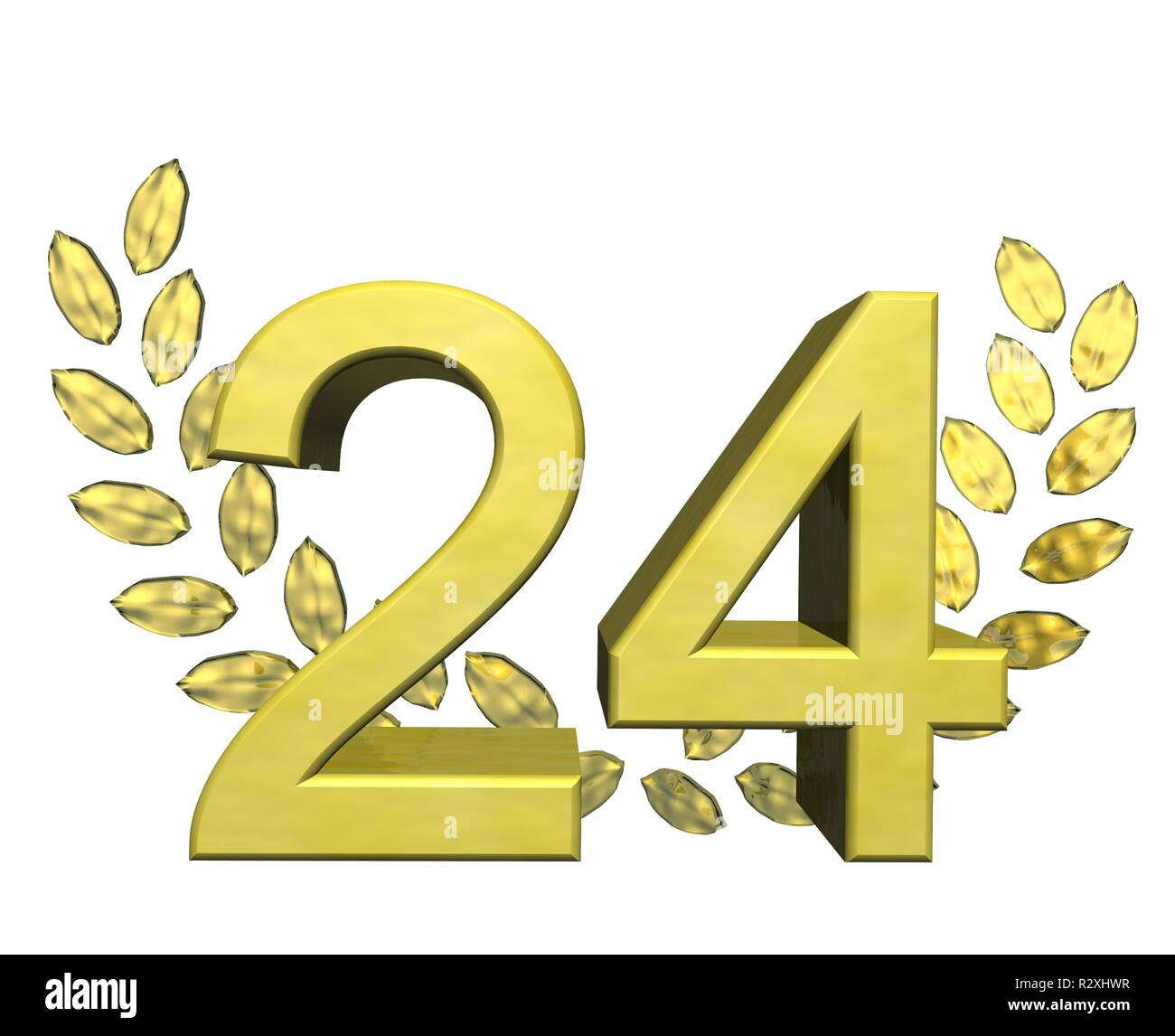 number with laurel wreath Stock Photo - Alamy