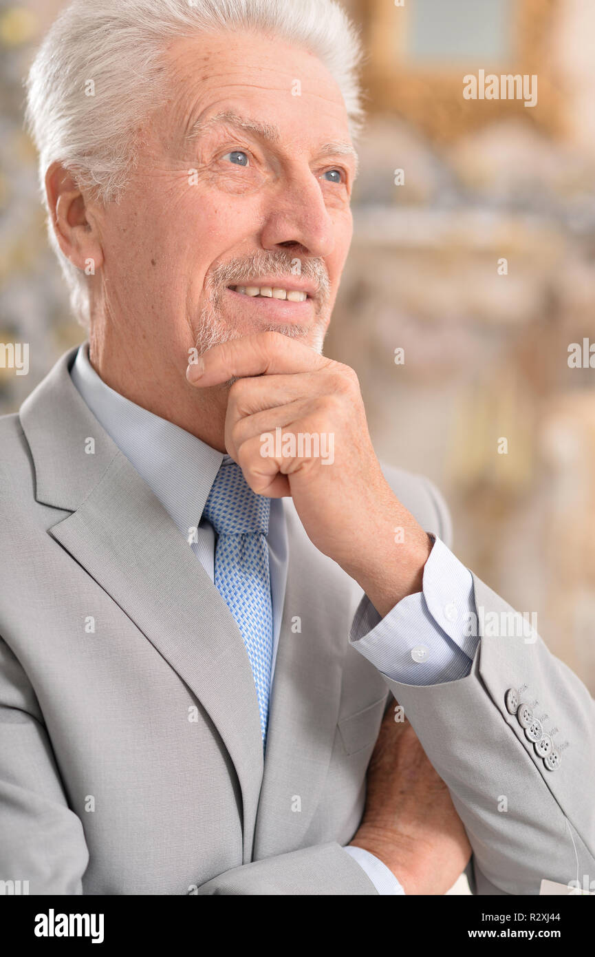 Senior elderly happy man close hi-res stock photography and images - Alamy