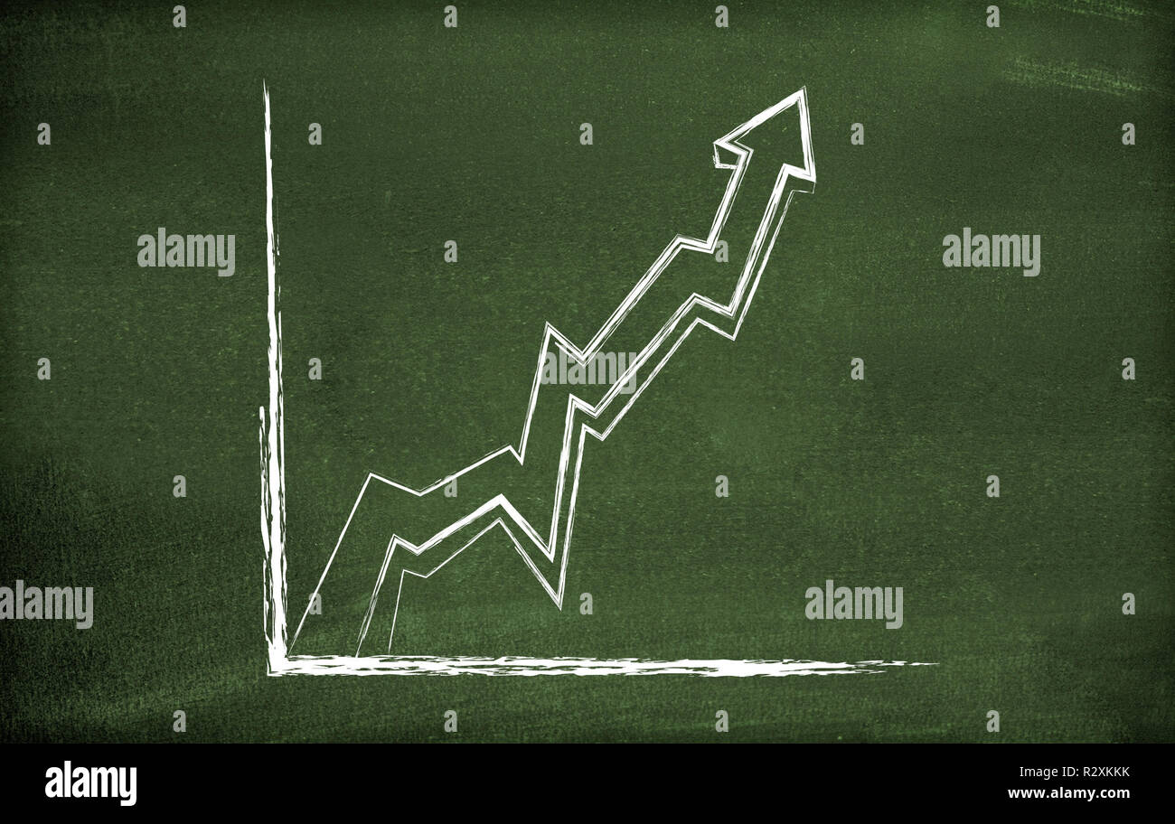 Line graph moving upwards hi-res stock photography and images - Alamy