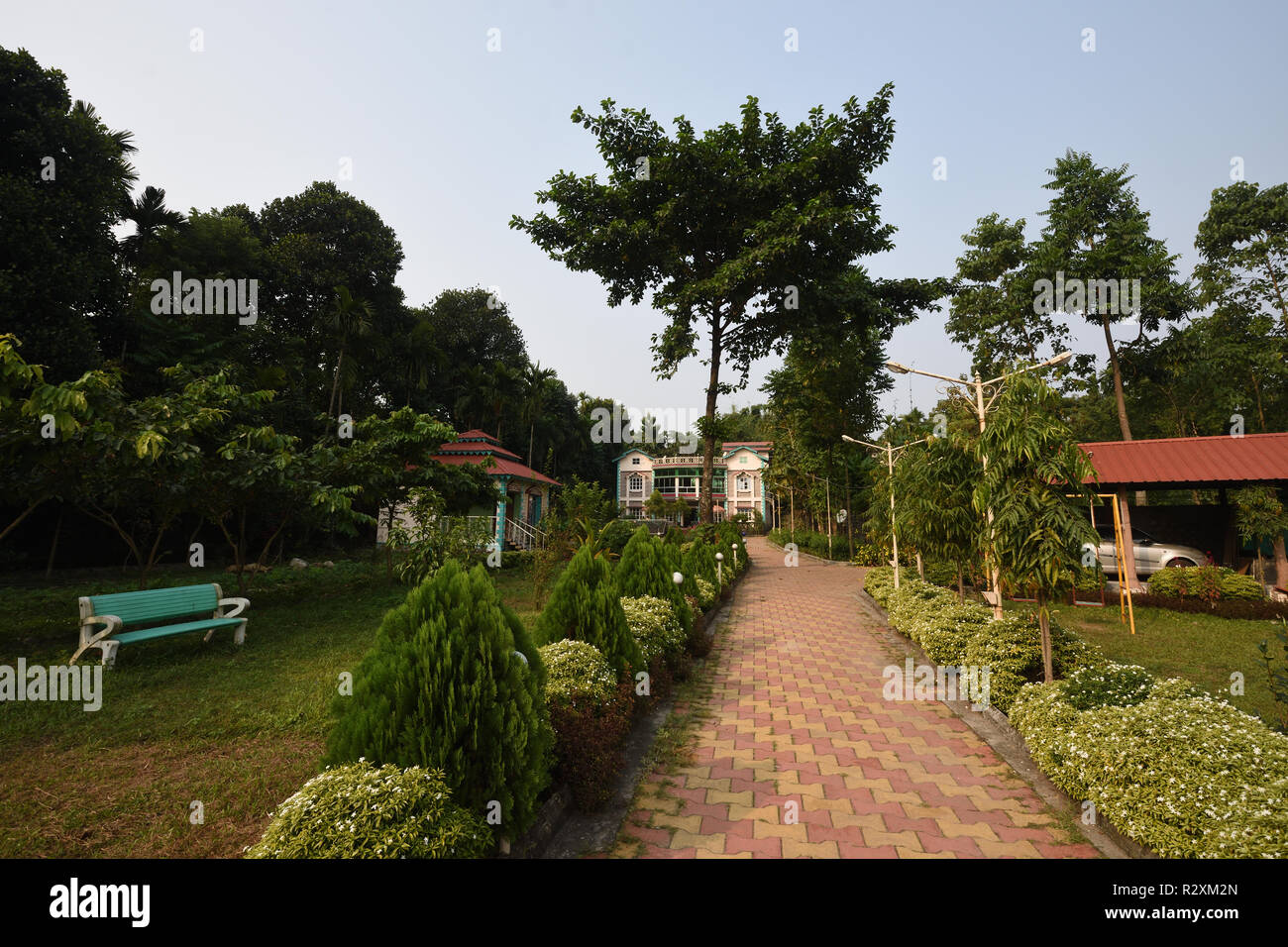 Resort Magpie at Mangalbari bustee, Chalsa in Jalpaiguri district of West Bengal, India Stock ...